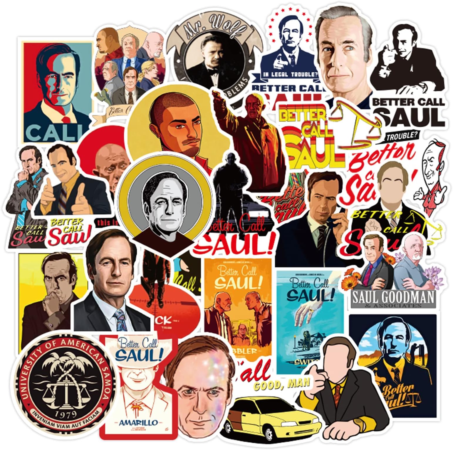 Amazon.com: Breaking Bad TV Show Merchandise Stickers Pack of 50 ...