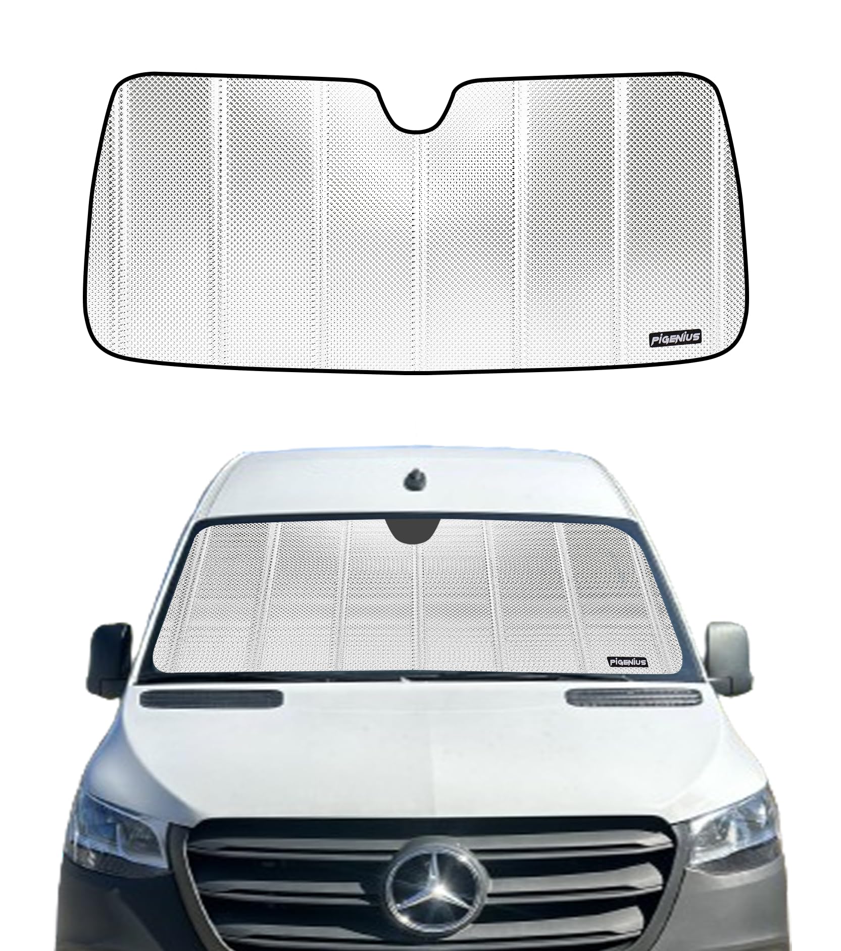 Amazon.com: Pigenius Windshield Sun Shade for 2007-2024 Mercedez-Benz ...