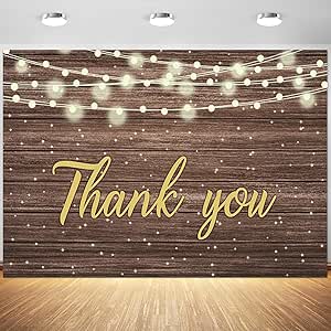 Amazon.com : 5x4ft Thank You Backdrop Rustic Wood Glitter Spots ...
