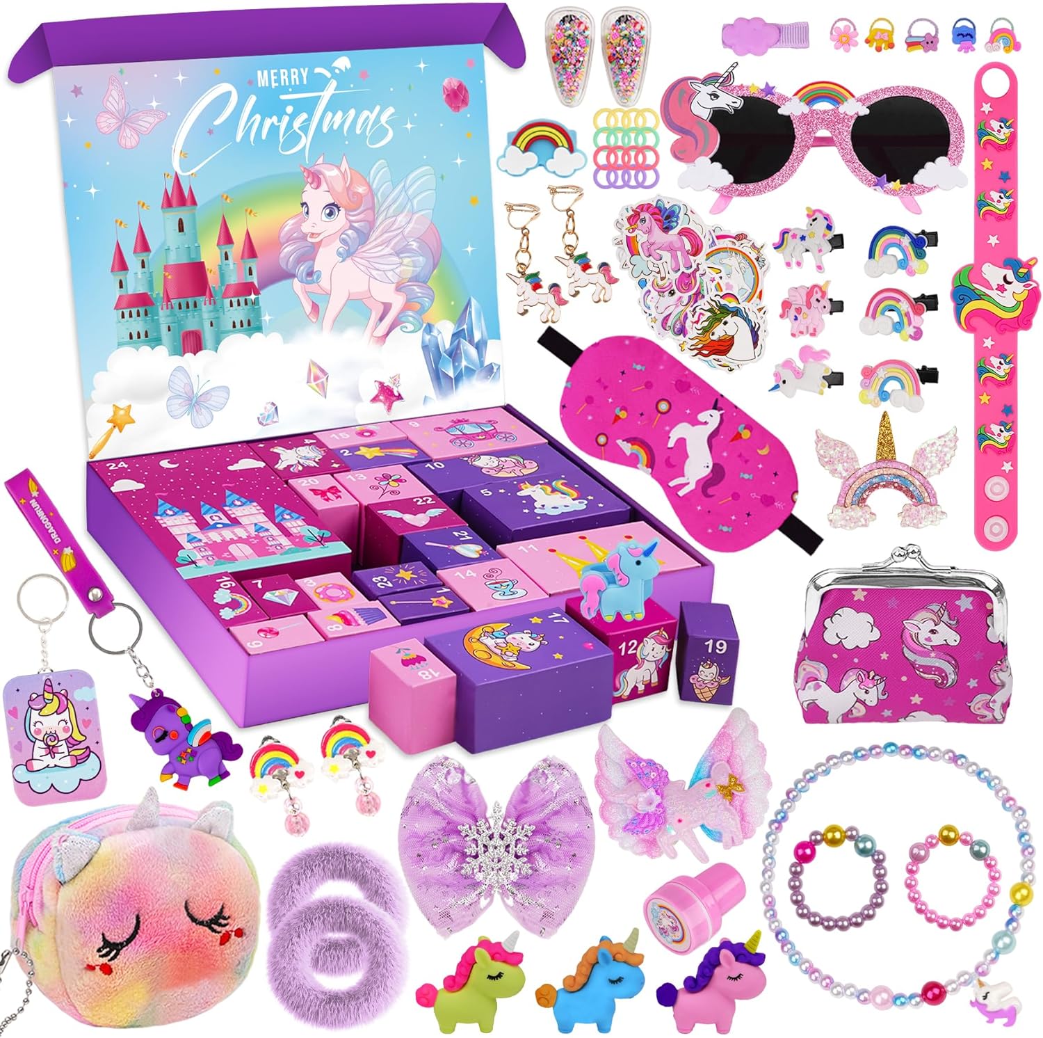 Amazon.com: Bouraw Advent Calendar 2025 for Girls, 24 Days Christmas ...