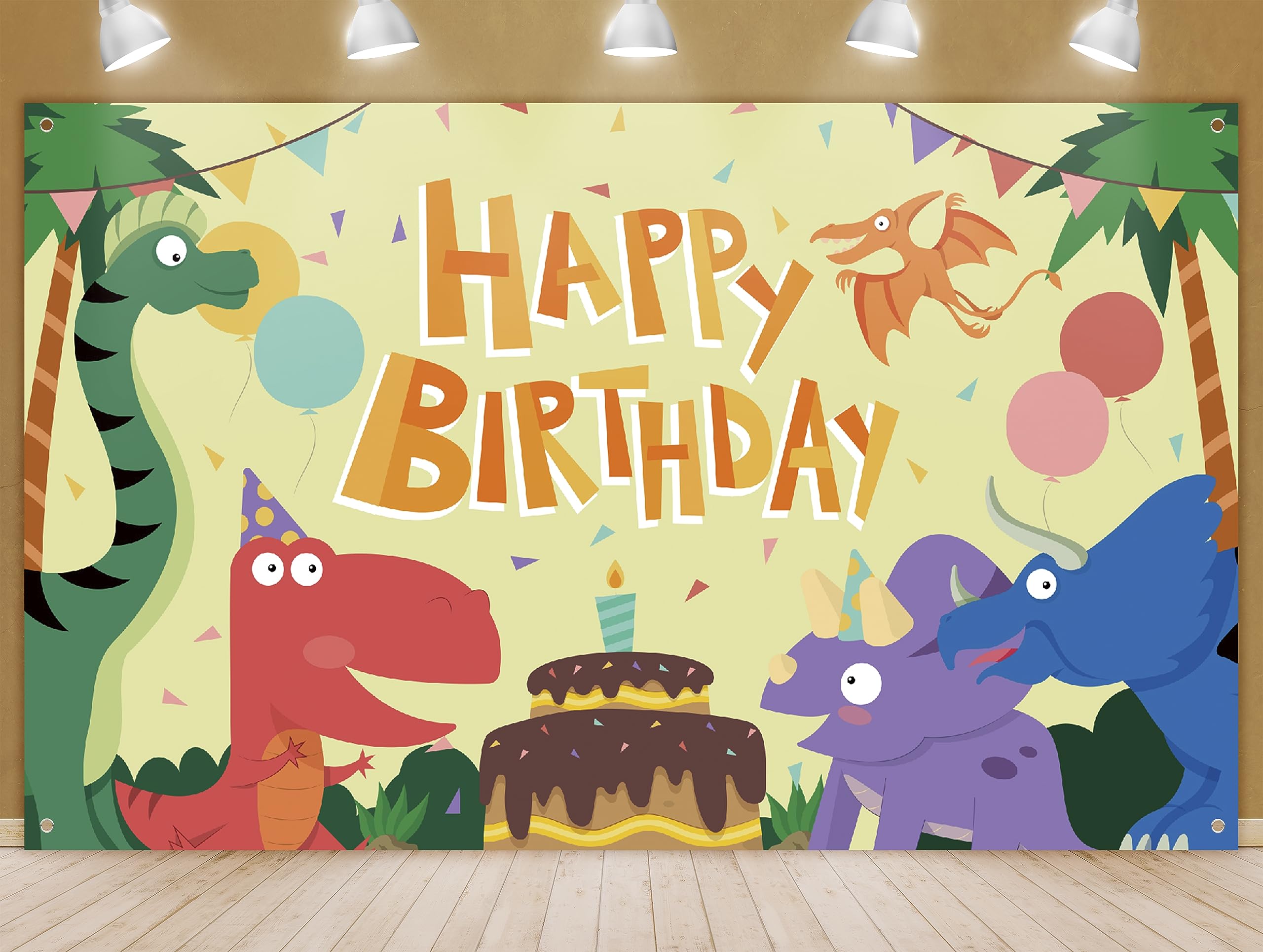 Amazon.com : Dinosaur Party Backdrop - Dinosaurs Theme Studio ...