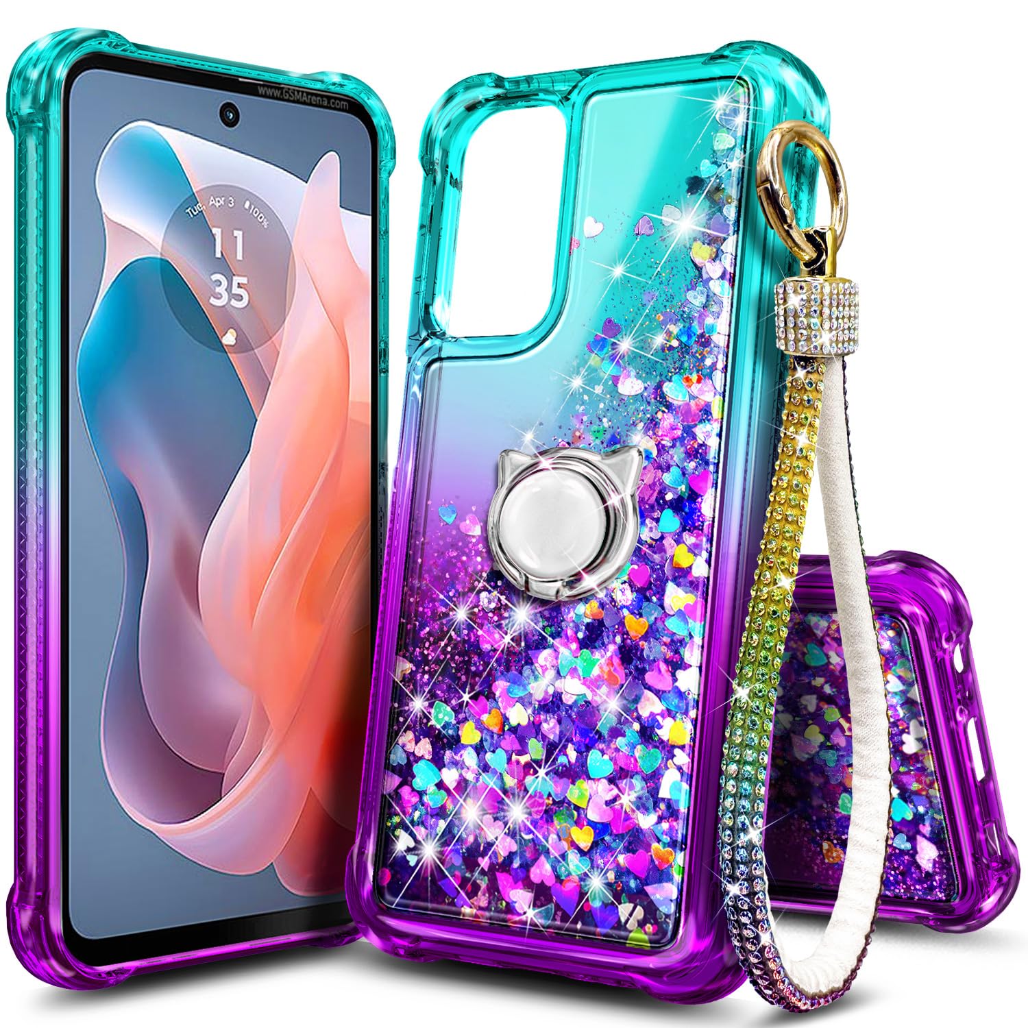 Amazon.com: WDHD Designed for Samsung Galaxy A16 5G Phone Case, Glitter Floating Liquid ...