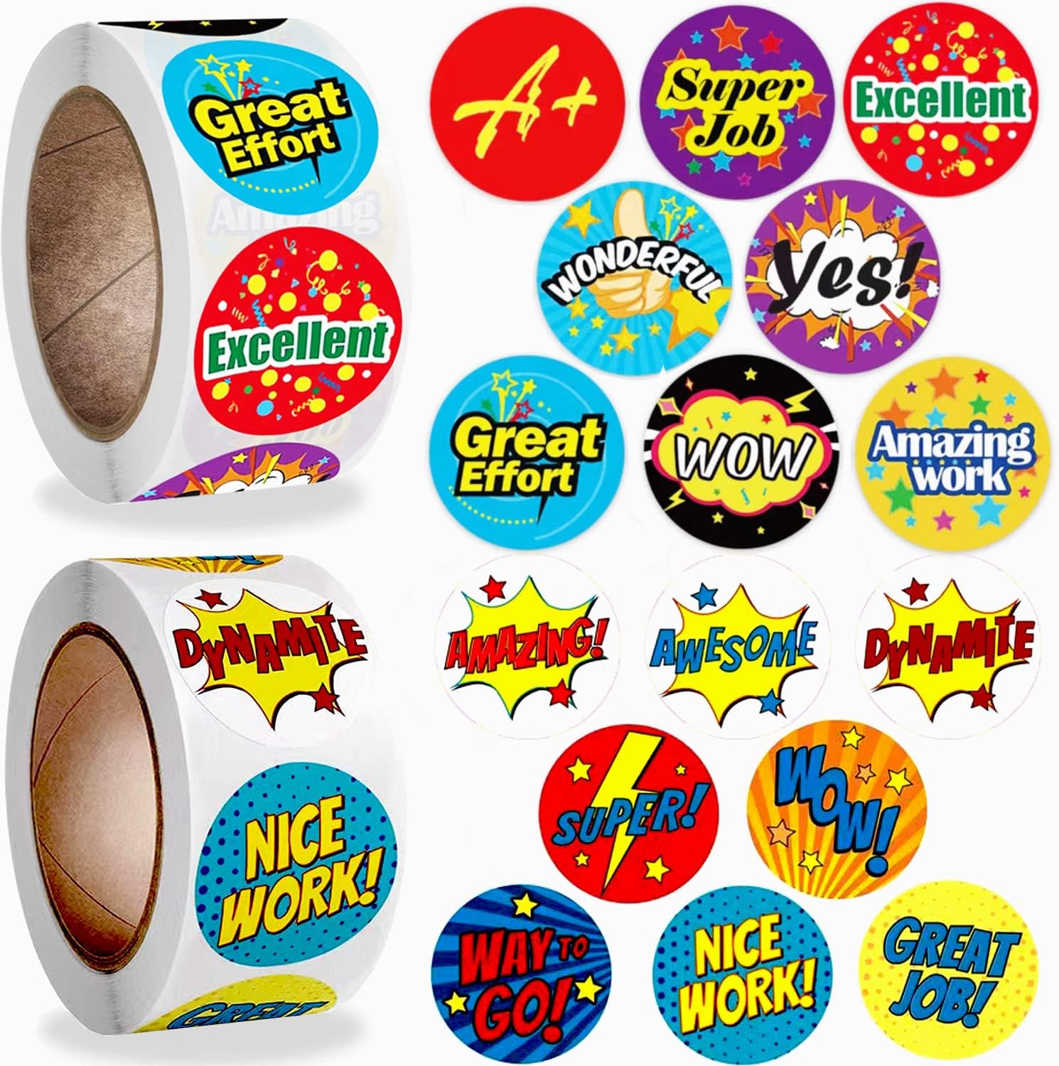 Amazon.com : 1000 Pieces Appreciation Stickers Retro Teacher Nurse ...