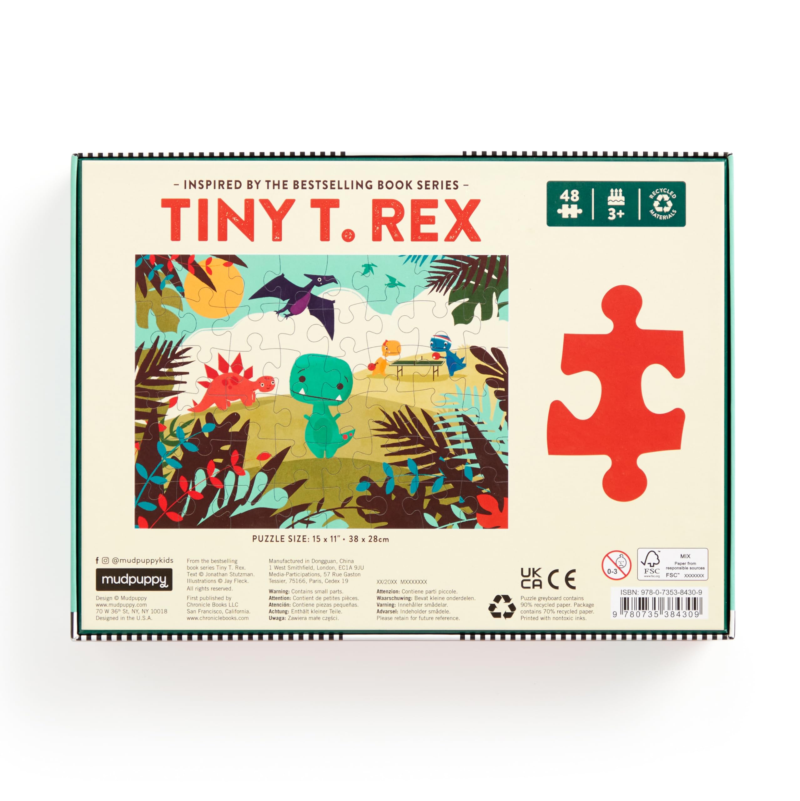 Mudpuppy Tiny T.Rex 48 Piece Puzzle with Colorful and Fun Illustrations ...