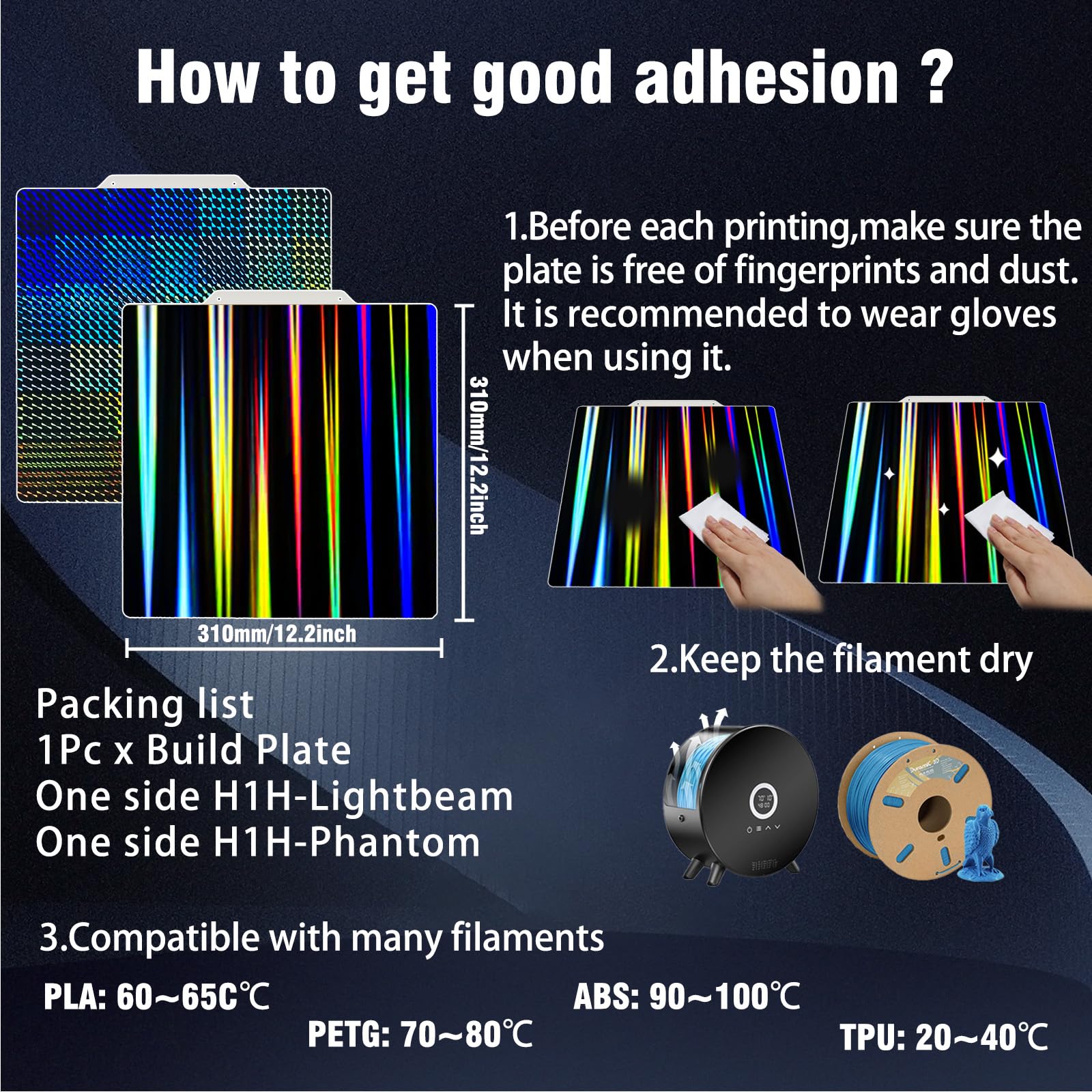 Snapklik.com : 3D Printer H1H Build Plate For CR10, CR10S, Artillery ...