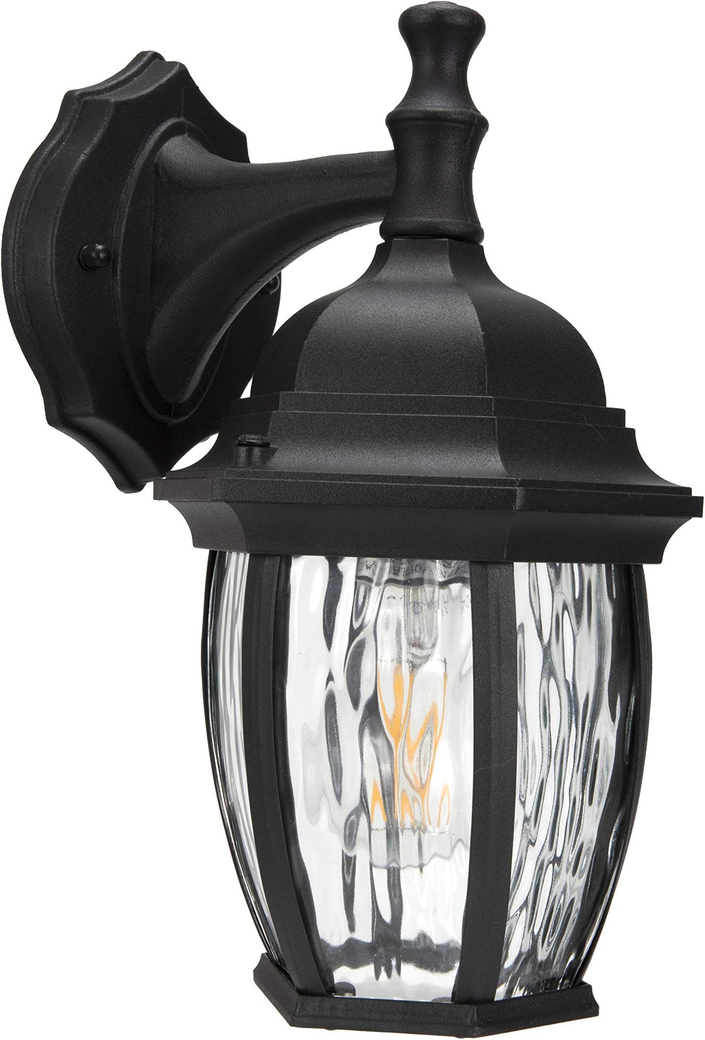 Maxxima LED Outdoor Wall Light - Black Coach Light Fixture with Clear ...
