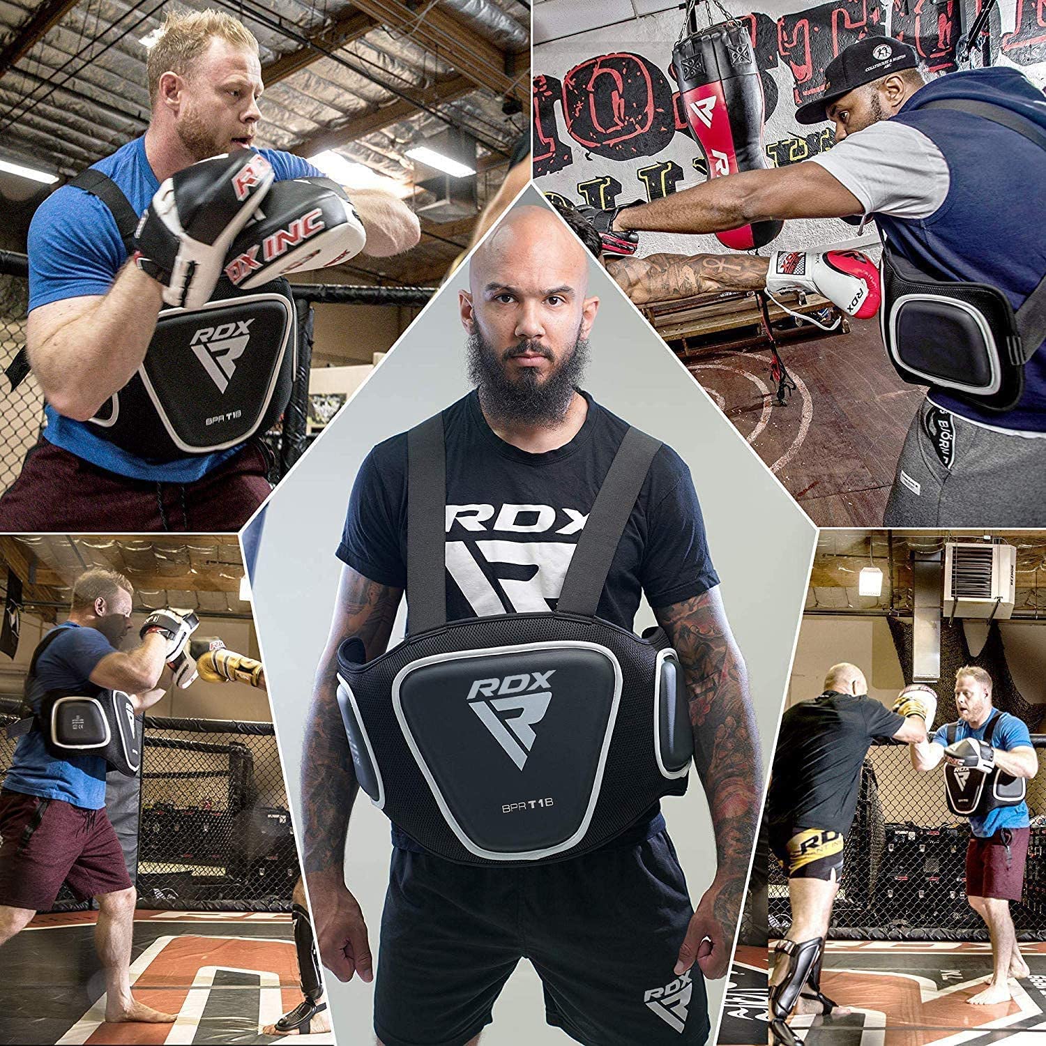 Buy RDX Belly Pad Protector MMA Kickboxing, Maya Hide Leather Rib ...
