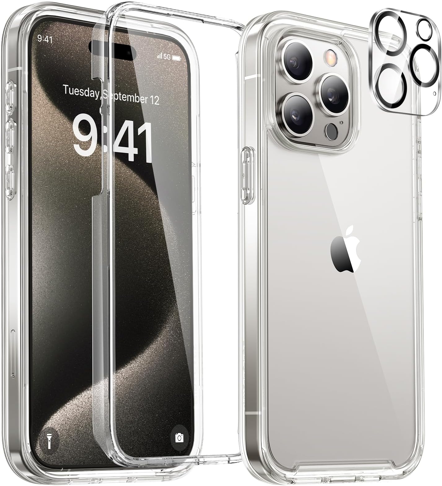 Amazon.com: ALTAIR INDIA 101 for iPhone 15 PRO MAX Clear Hard TPU ...