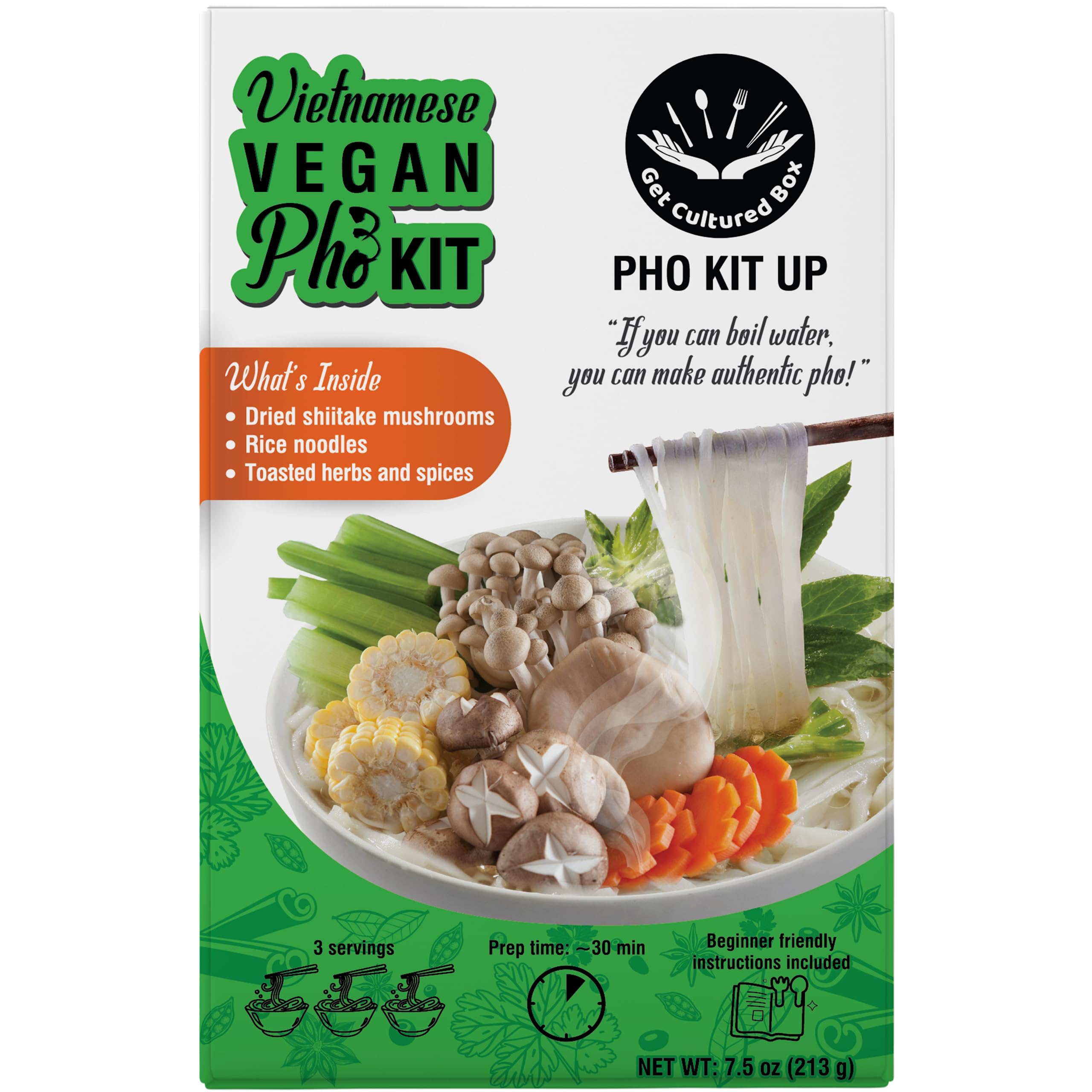 Amazon.com : Get Cultured Box DIY Vegan Pho Kit (Phở Chay), Make ...