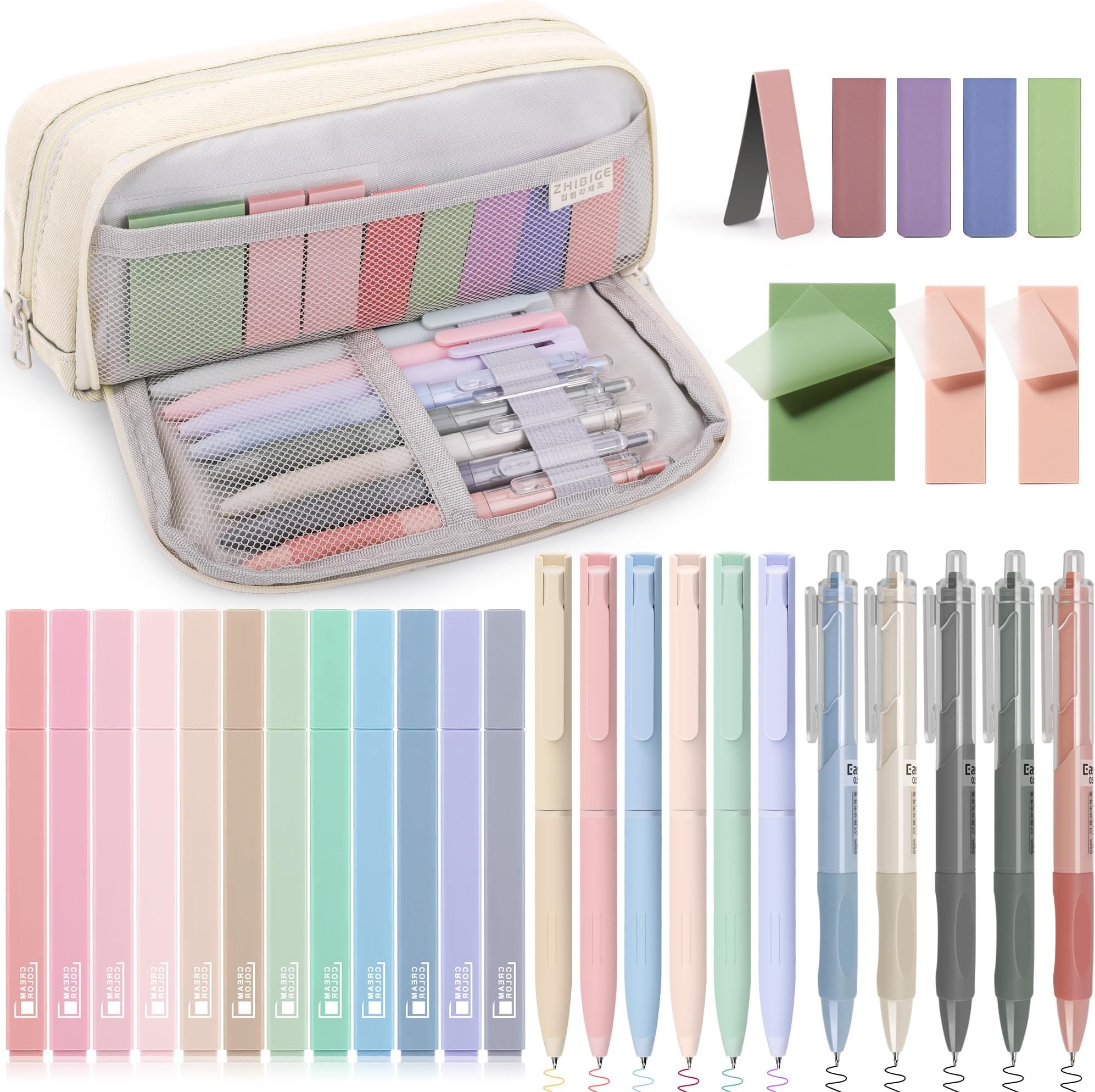 Four Candies 56 articoli estetici per la scuola con astuccio grande, 6 ...