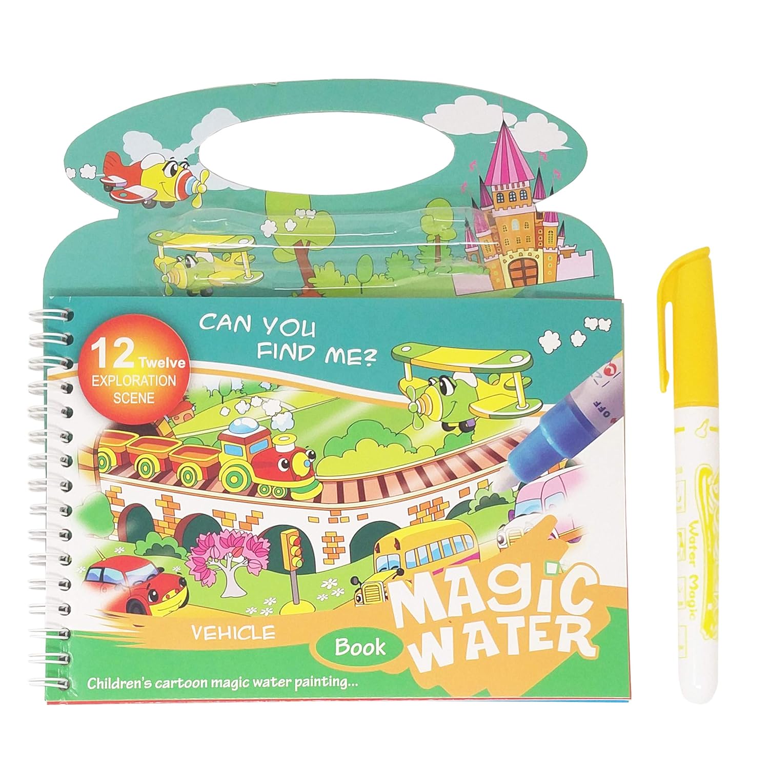 Buy PARTEET Reusable Magic Water Painting Book Magic Doodle Pen Kids ...