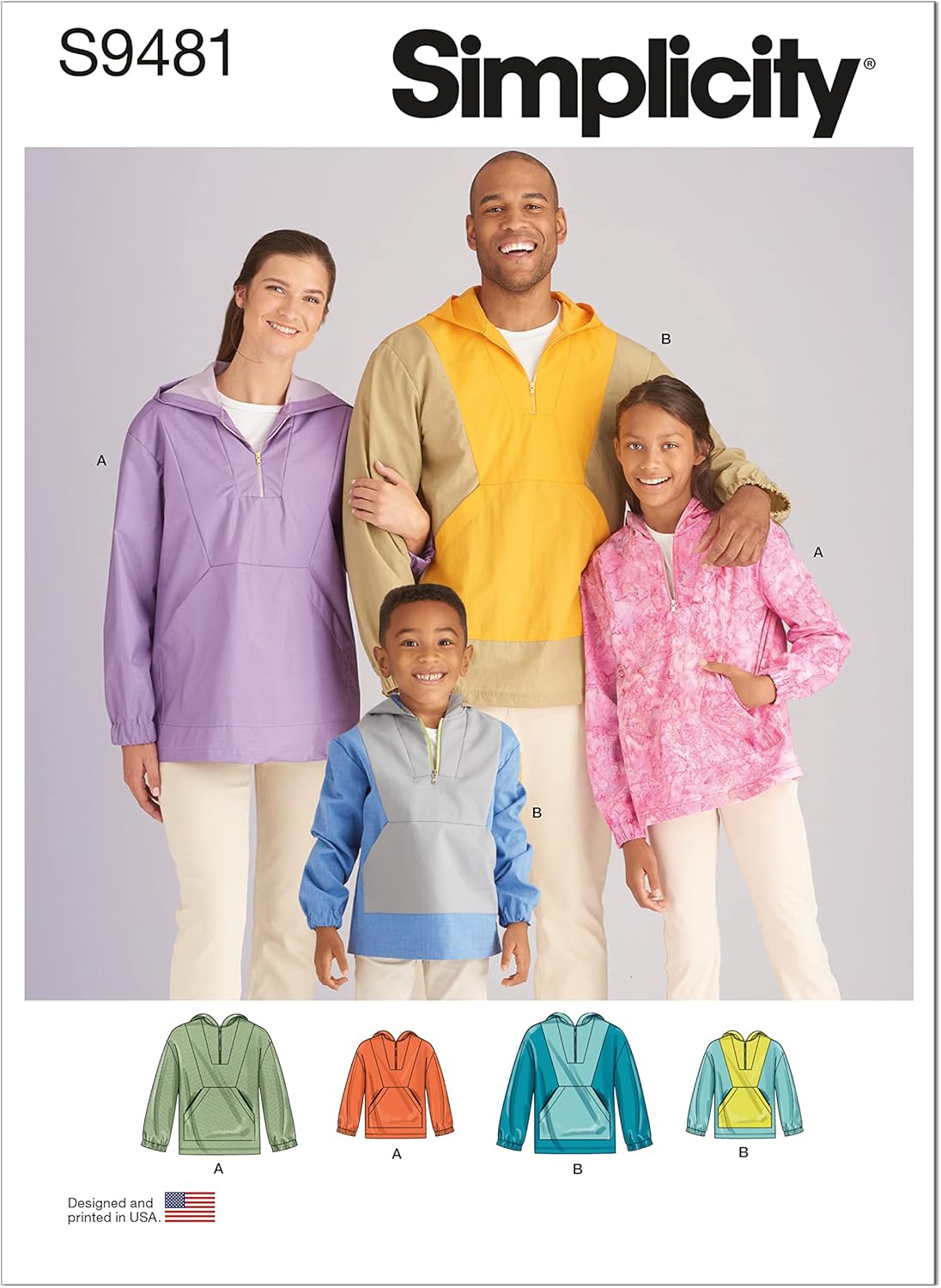 Amazon.com: SIMPLICITY SS9481A Unisex Top Sewing Pattern Kit, Code ...