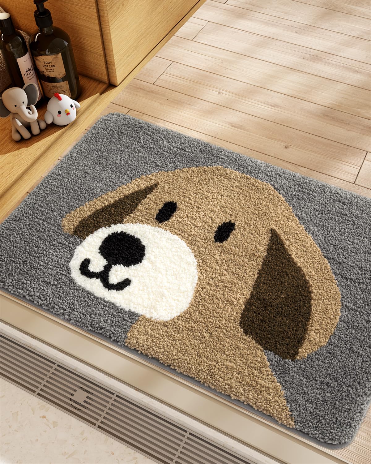 Amazon.com: LUMI Cute Animal Bathroom Rugs, Plush Absorbent Bath Mats ...