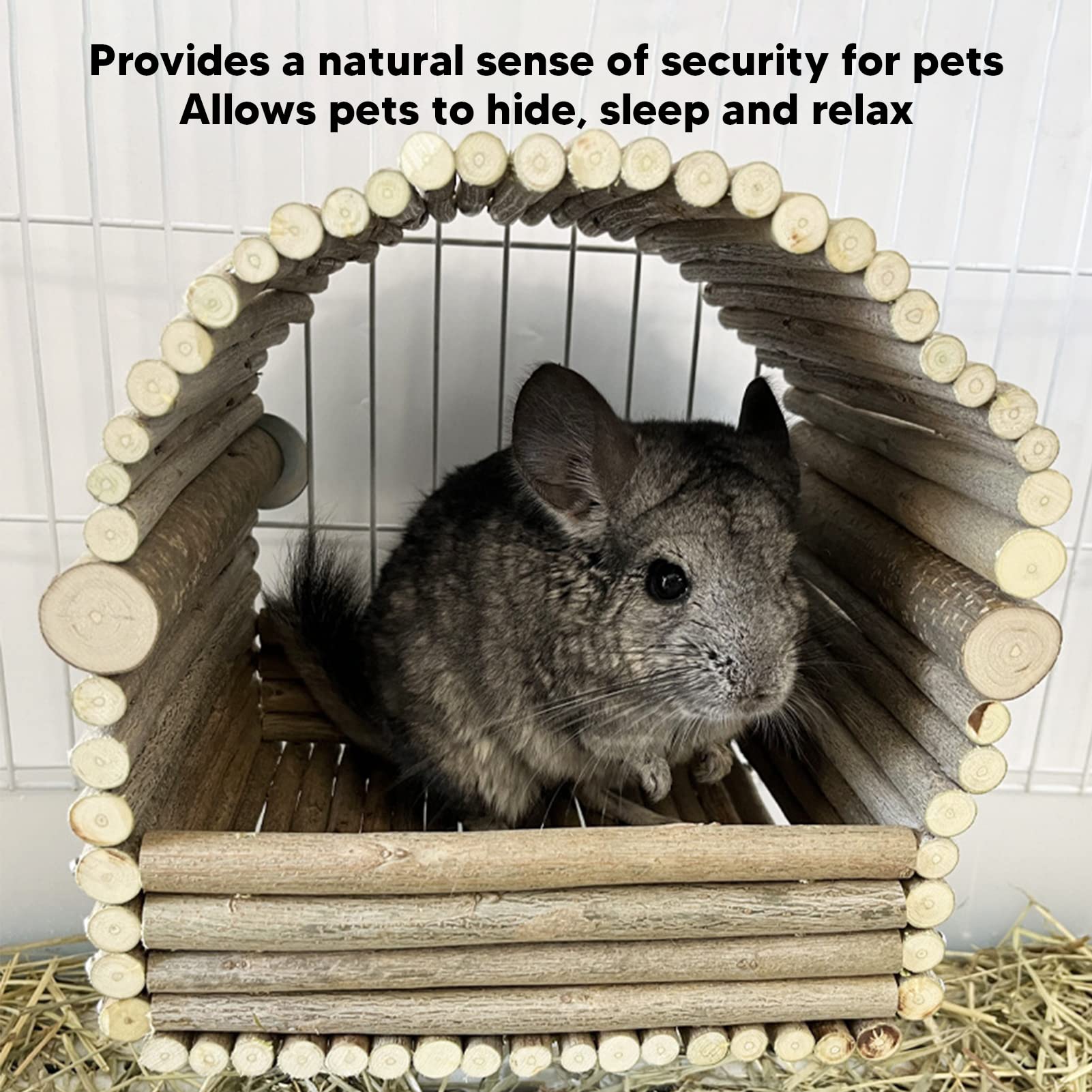 Snapklik.com : Wooden Rabbit House, Hanging Fixed Small Animal Hideout ...
