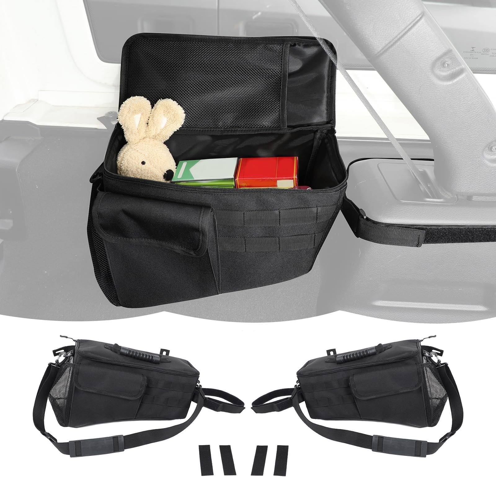 Amazon.com: JeCar for TJ Trunk Organizer Rear Cargo Storage Driver Side ...