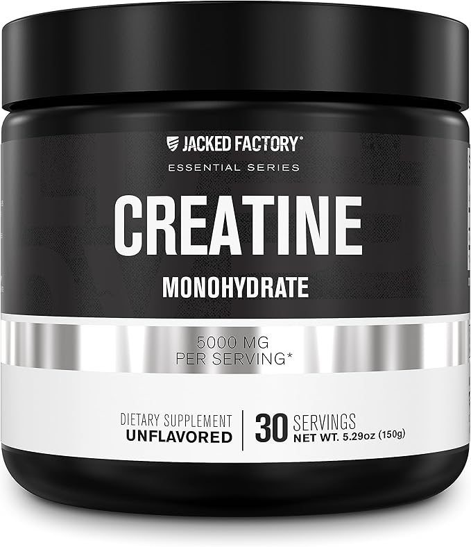Amazon.com: Jacked Factory Creatine Monohydrate Powder 150g - 5g Daily ...