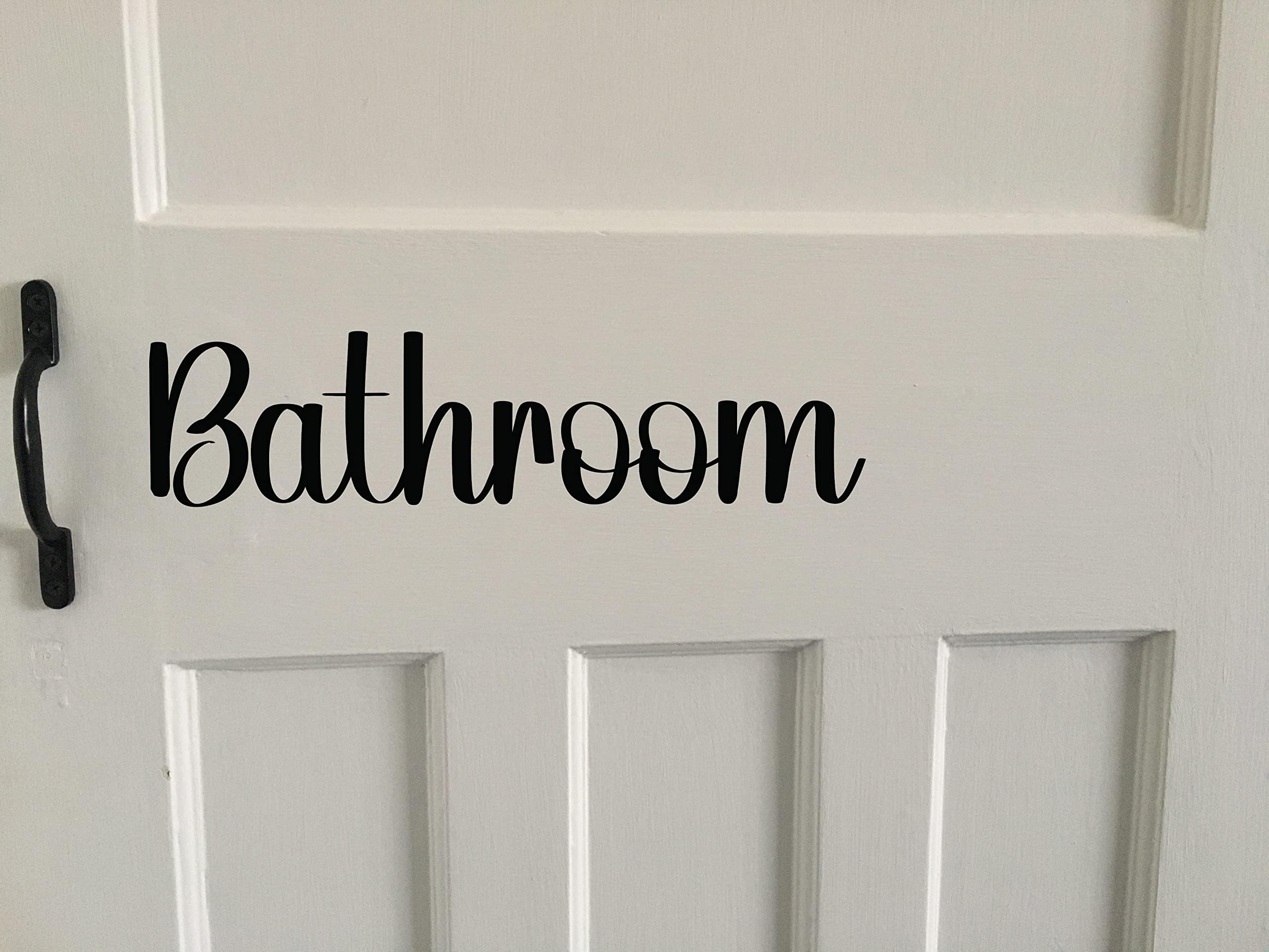 Amazon.com: BIBITIME 6"x 11" Black Letter Bathroom Sign Toilet Wall ...