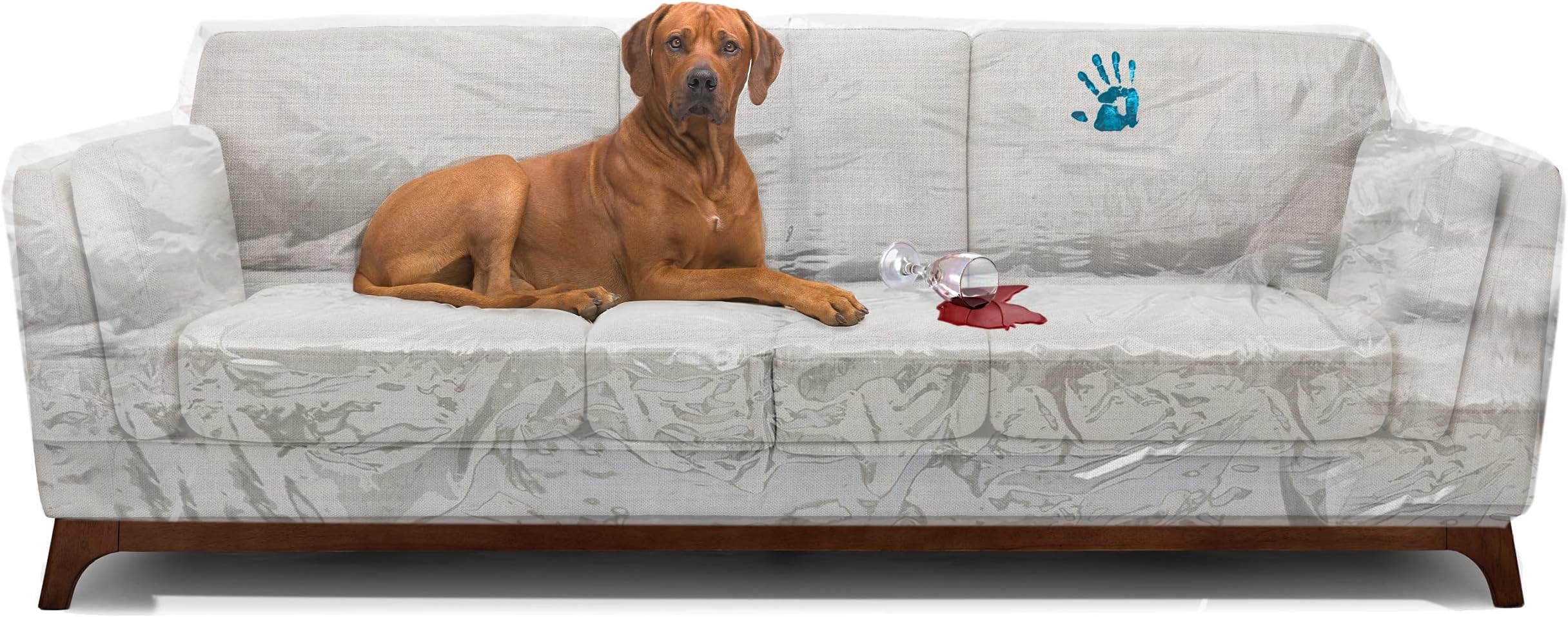 Amazon.com: Swanna Plastic Thicker Clear Heavy-Duty Waterproof Sofa ...