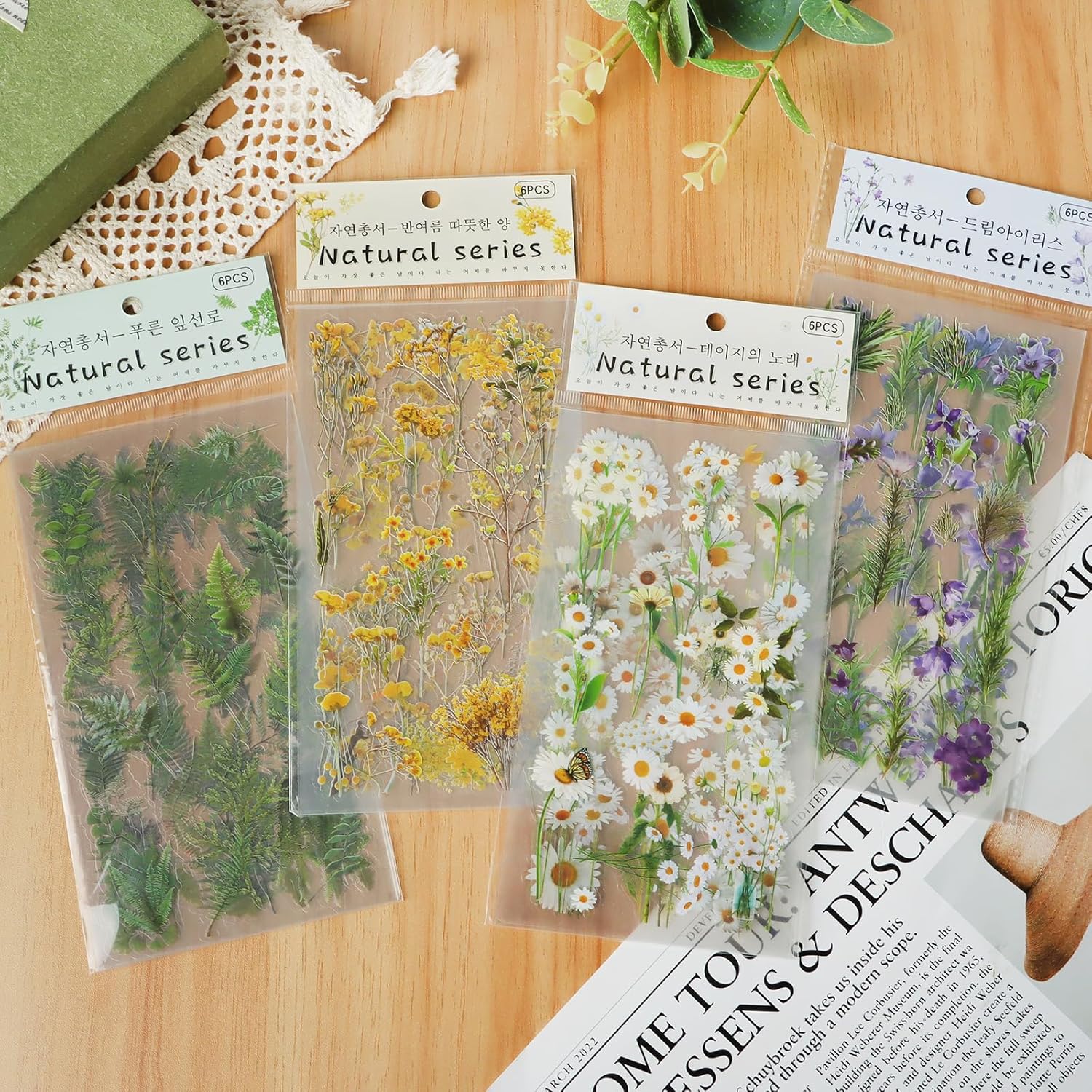 Amazon.com: 24 Sheets 360 Pieces Flower Themed Stickers, Scrapbook ...