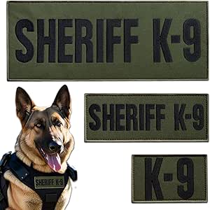 Amazon.com: 3Pcs Sheriff K9 Patch Set, K9 Patches with Hook & Loop ...