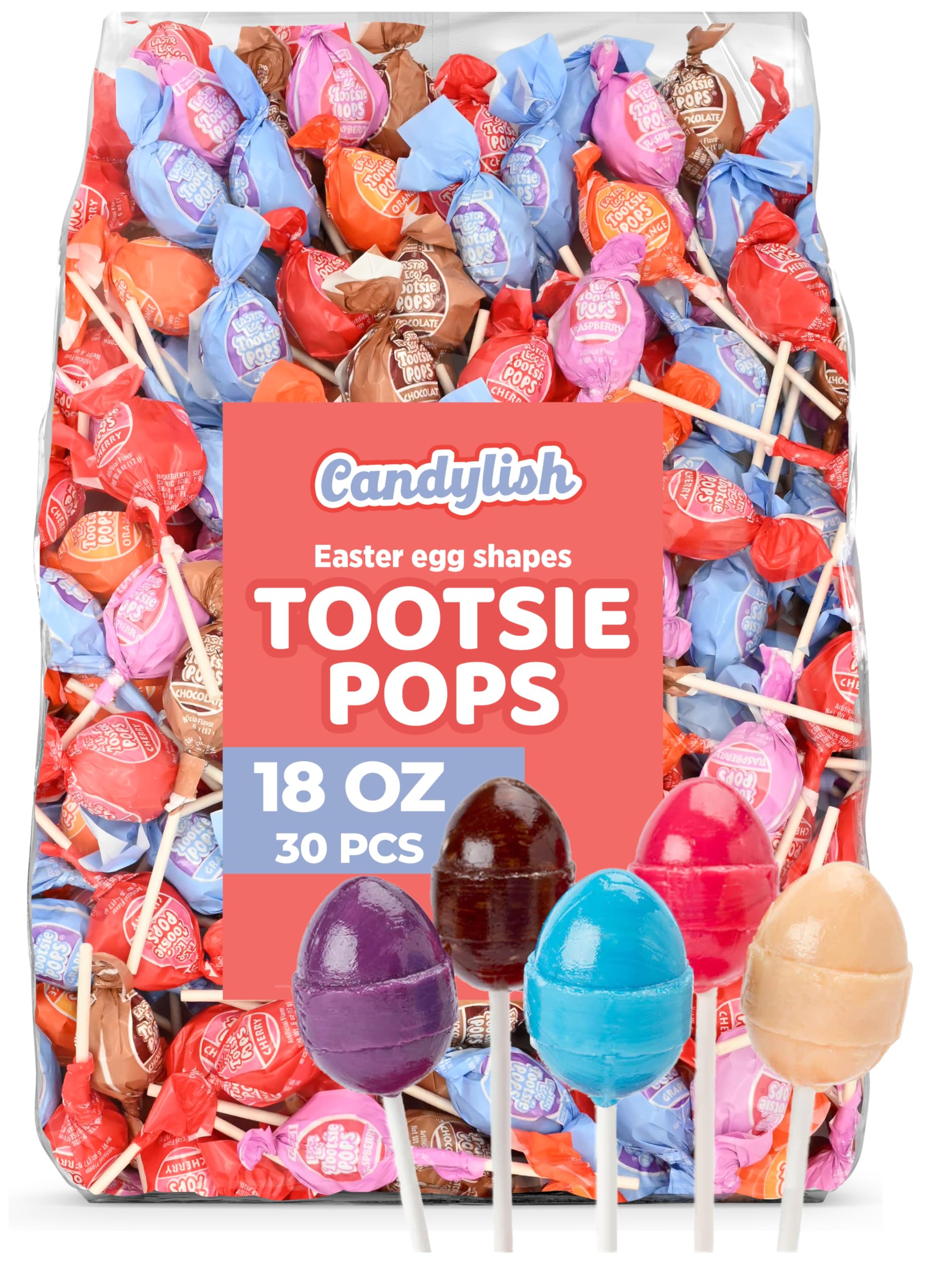 Amazon.com : Tootsie Pops 18oz - 30 ct - Assorted Flavors, Bulk ...