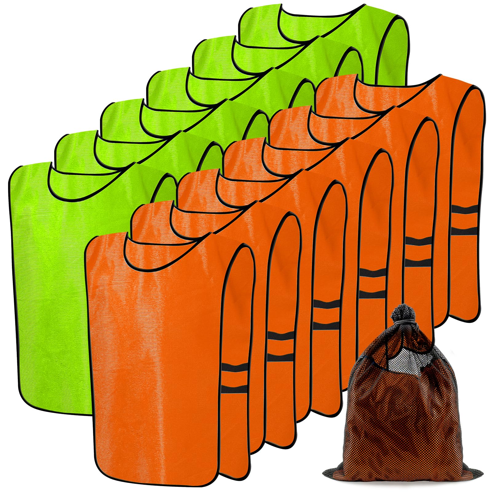 12 Pack Scrimmage Training Vest, Team Practice Vests, Soccer Bibs ...