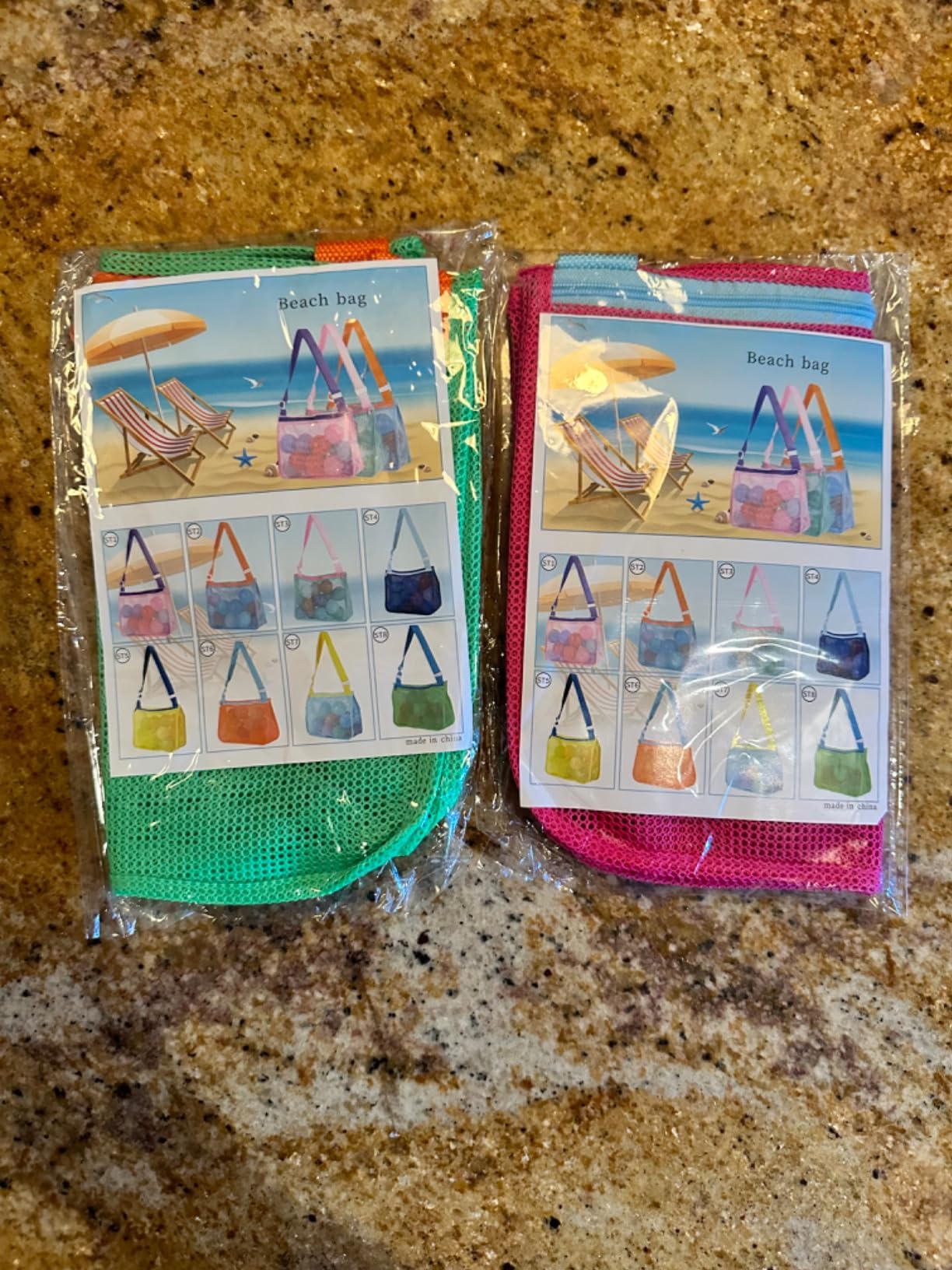 Amazon.com: VOROLO Mesh Beach Bag for Holding Toys,Sand Towels Tote for ...