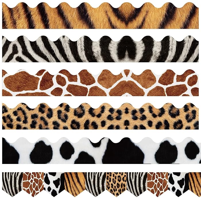 Buy 60 Pieces Classroom Bulletin Board Borders Safari Animal Classroom ...