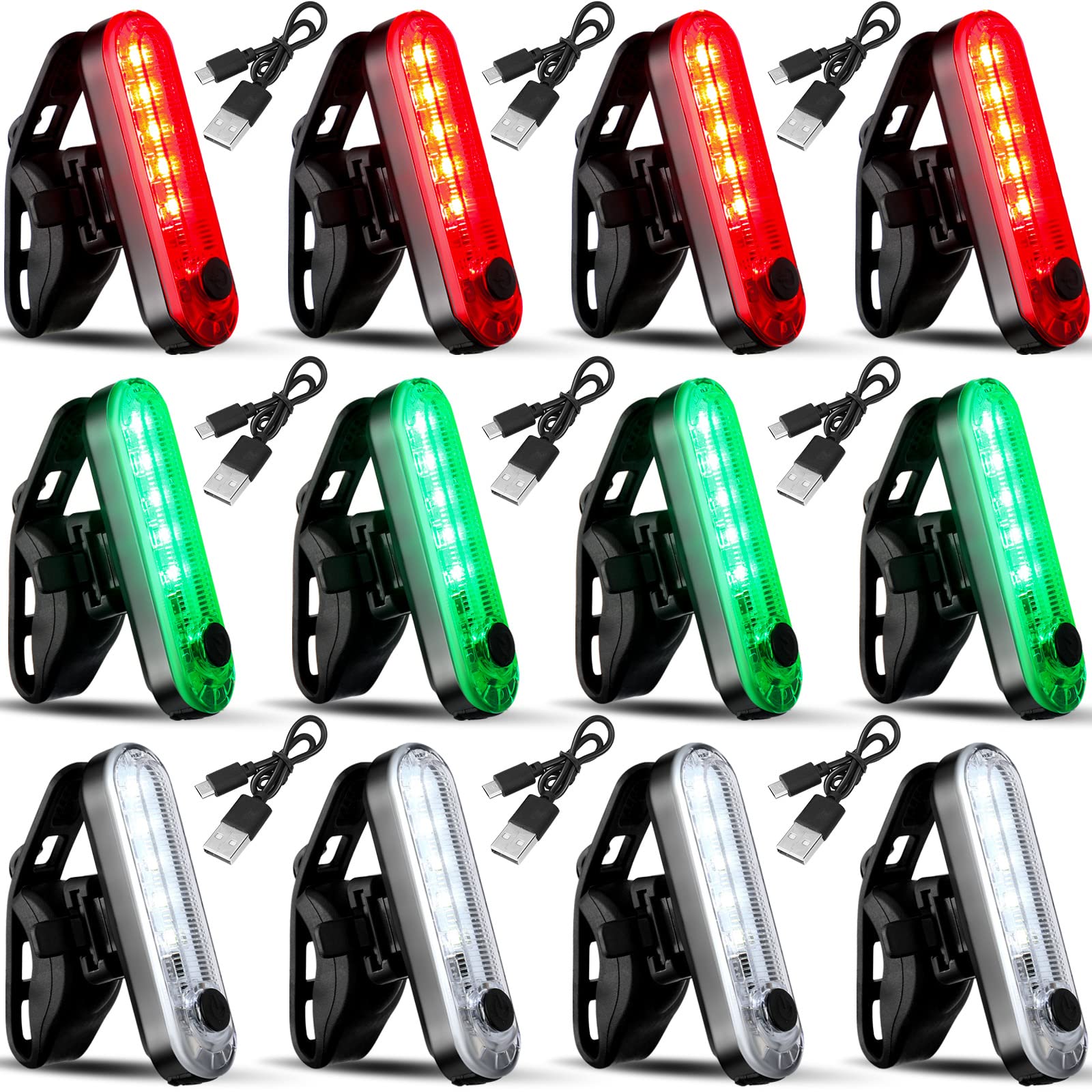 12 Pieces Battery Boat Navigation Lights Battery Powered Kayak Lights ...