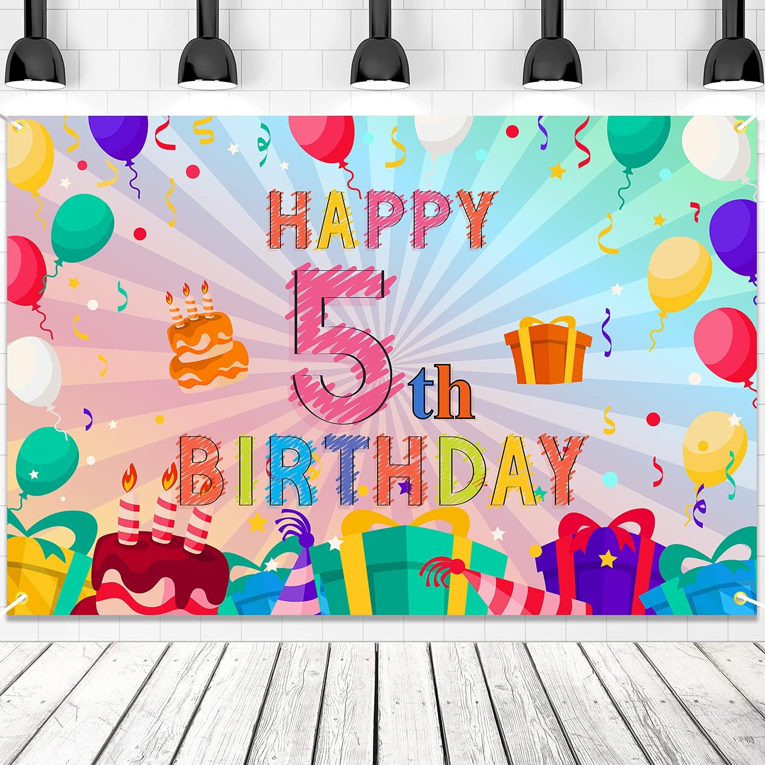 Amazon.com : 5th Birthday Decorations for Boys Girls Happy 5th Birthday ...