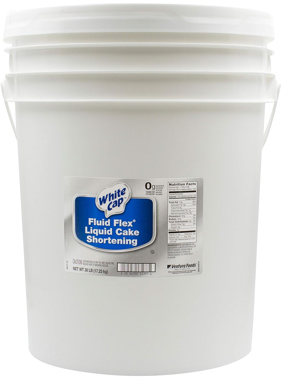 Amazon.com : White Cap Cake Shortening Liquid, 38 Pound - 1 each ...