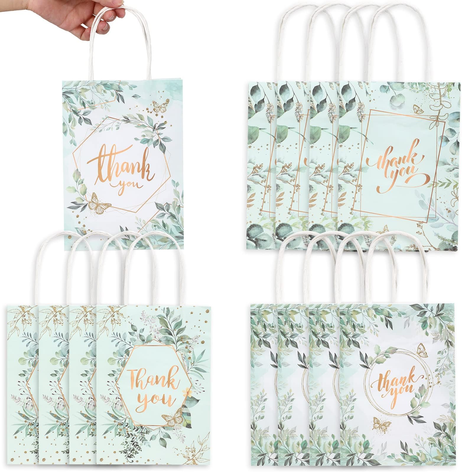 Amazon.com: Windyun 50 Pcs Employee Appreciation Gifts Bags Greenery ...