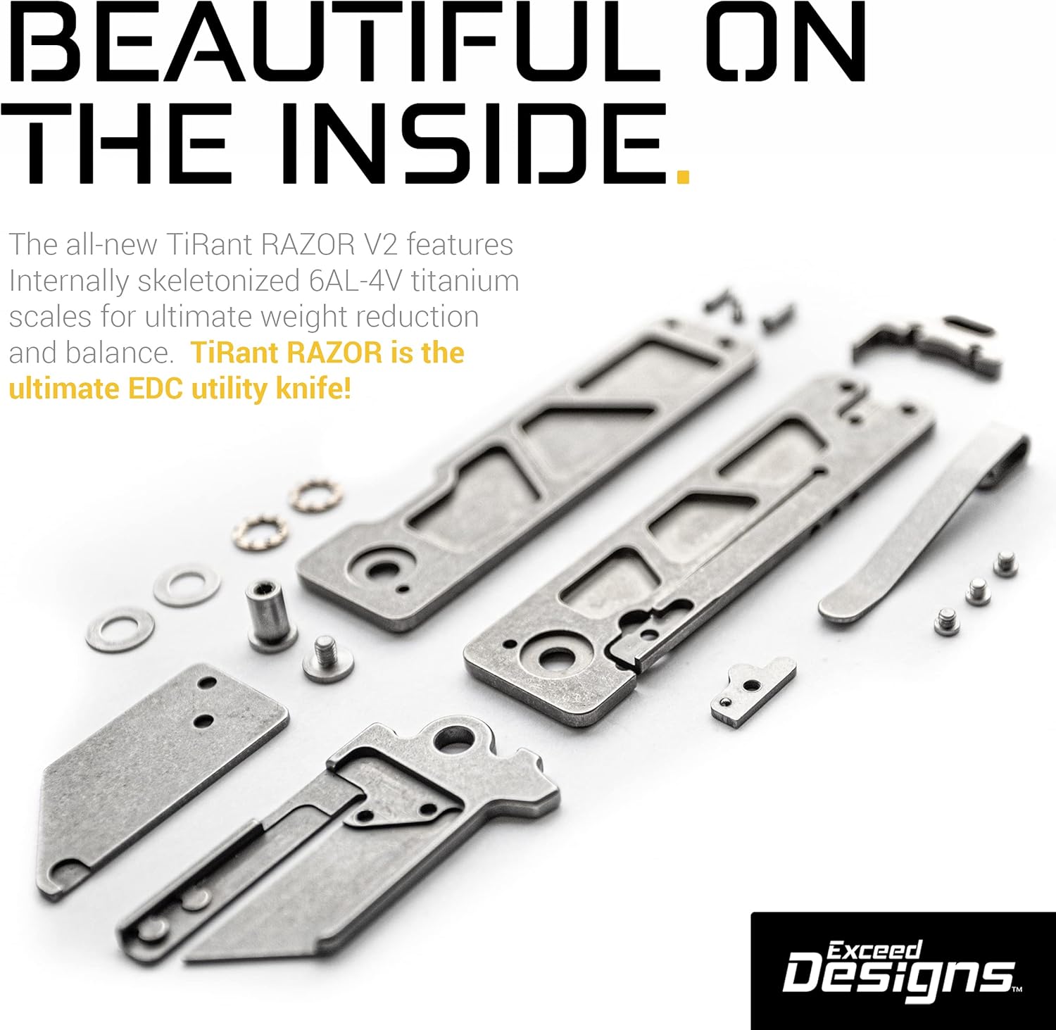 Buy Exceed Designs TIRANT RAZOR V2 (Stonewashed) 6Al-4V Titanium ...