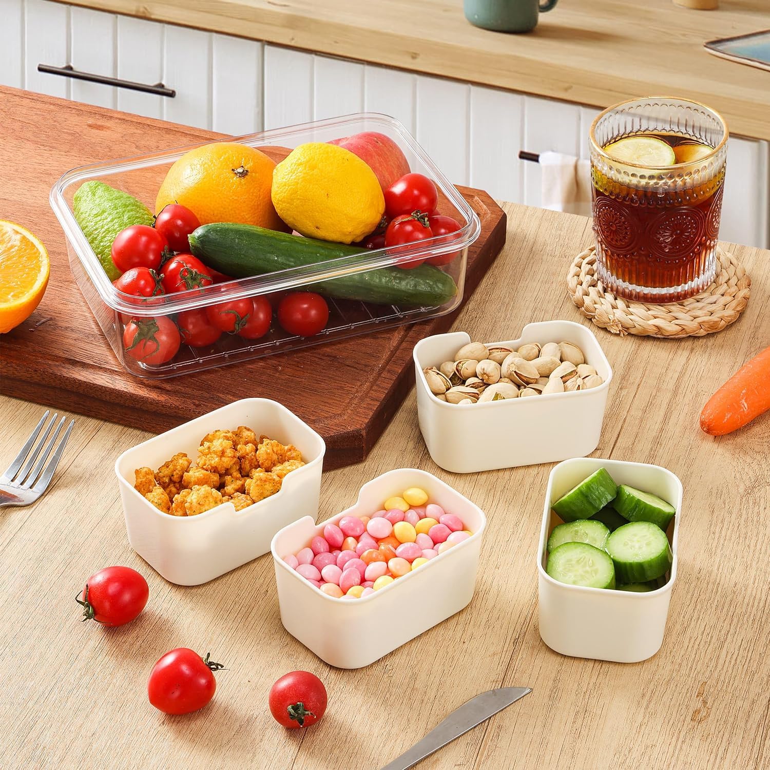 Snapklik.com : KocelFir Snack Box Container, 4 Compartments Divided ...