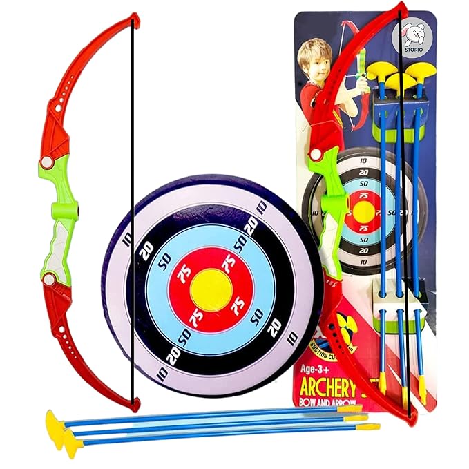 Storio Outdoor Toys Bow and Arrow Archery Set Toy Set with Target Board ...