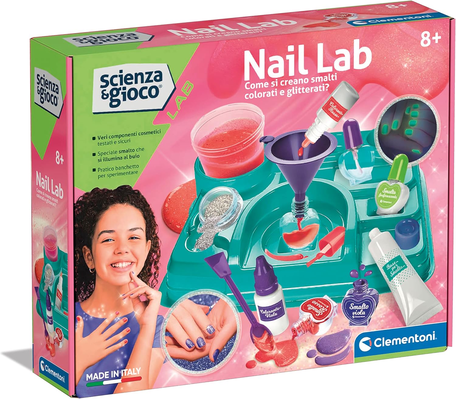 Clementoni Scienza e Gioco Lab - Nail Lab, Kit Scientifico per Creare ...