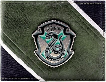 Harry Potter Salazar Slytherin Metal Crest Emblem Wallet Bi-Fold ID ...