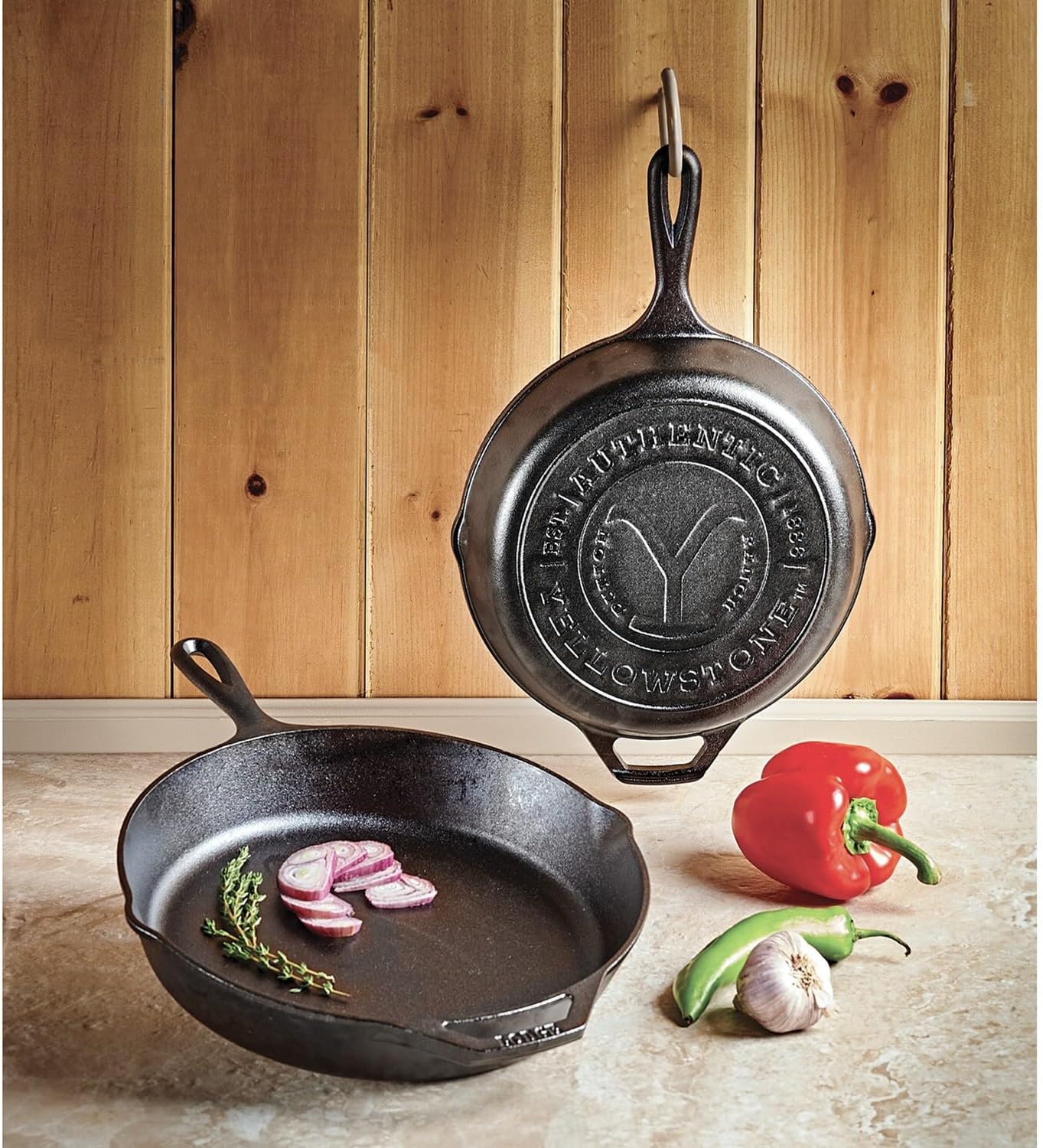 Amazon.com: Lodge Yellowstone - 8" Round Grill Press, Power Y Design ...
