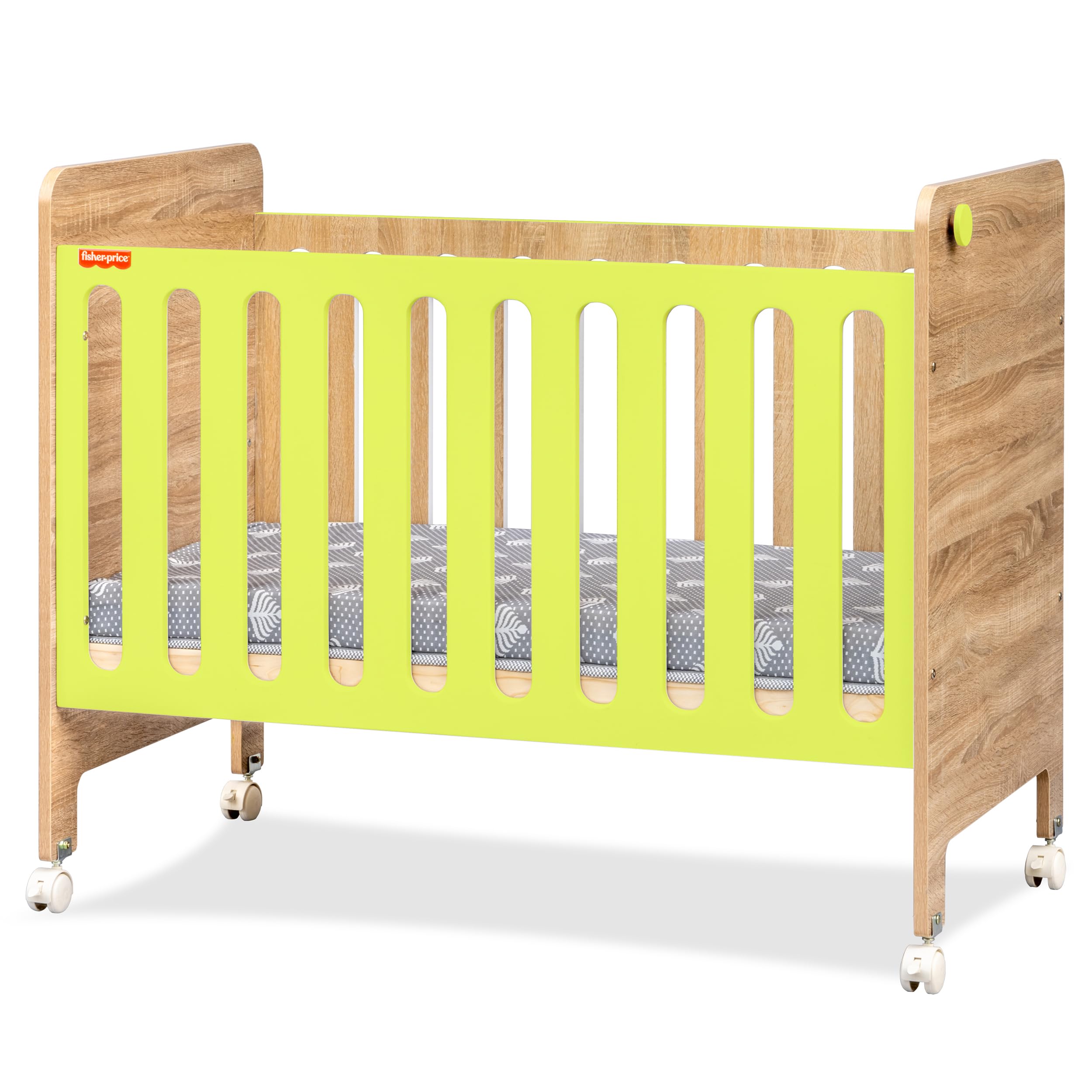 Buy Fisher-Price Romania Baby Crib with Wheels and Adjustable Height 0 ...