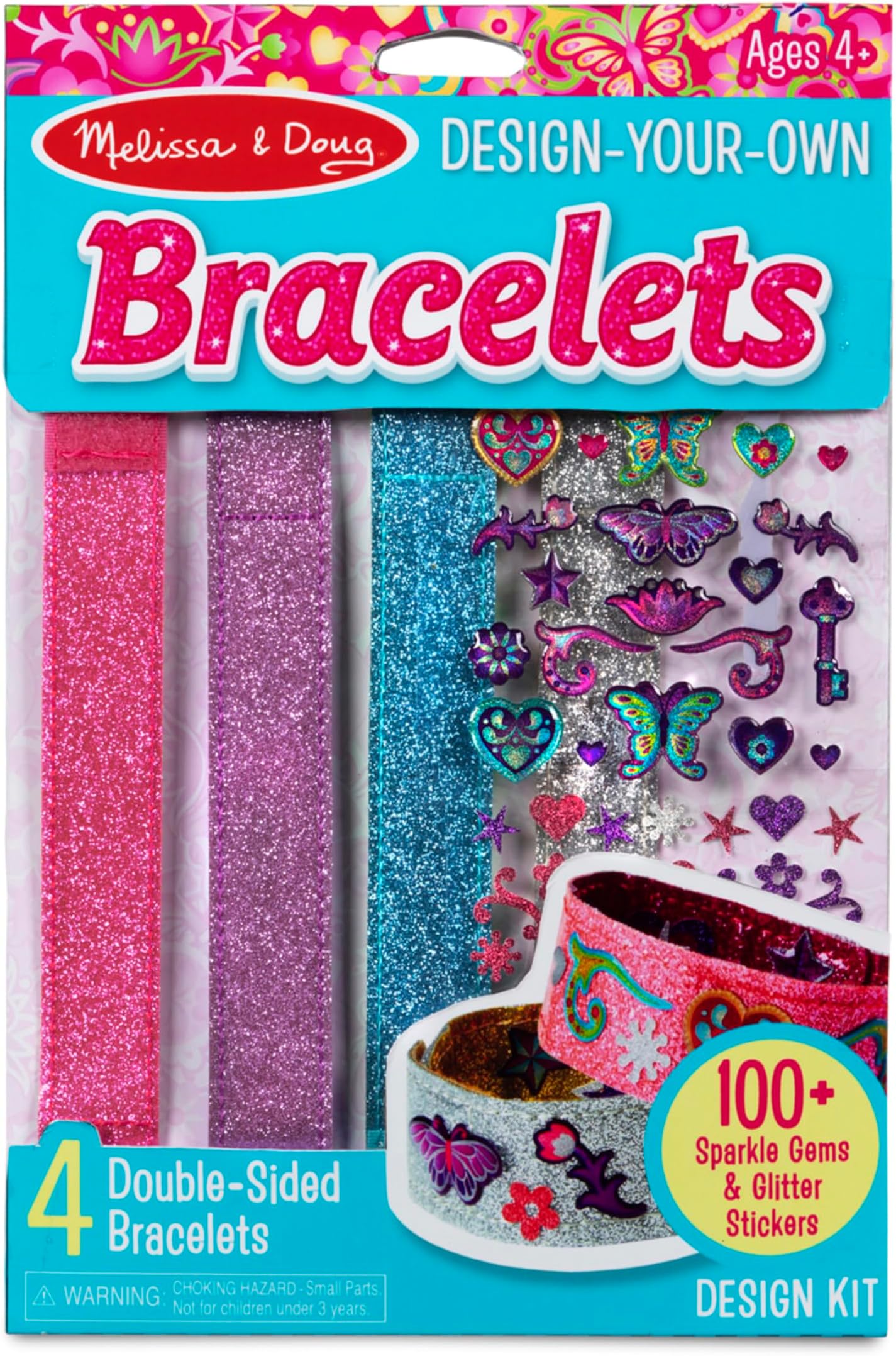 Melissa & Doug Design-Your-Own Bracelets With 100+ Sparkle Gem and ...