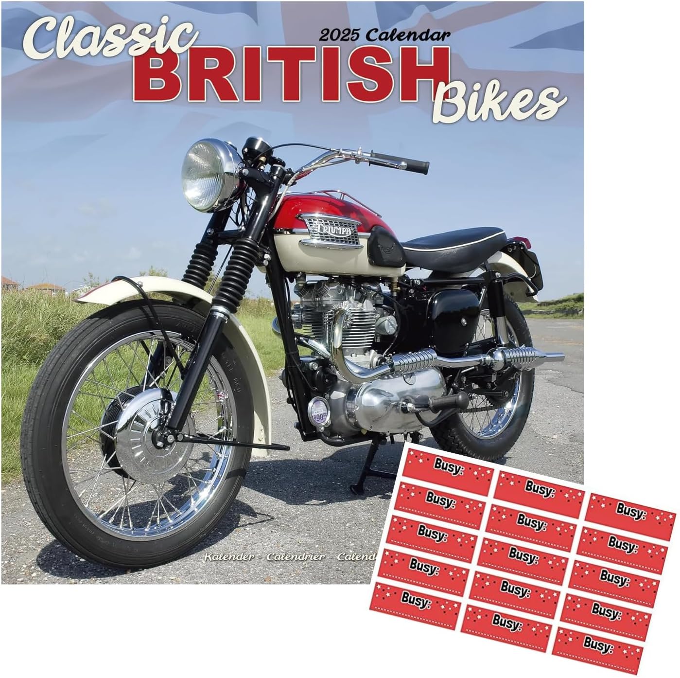 Classic British Bikes Calendar 2025 | 16 months | with FREE ...