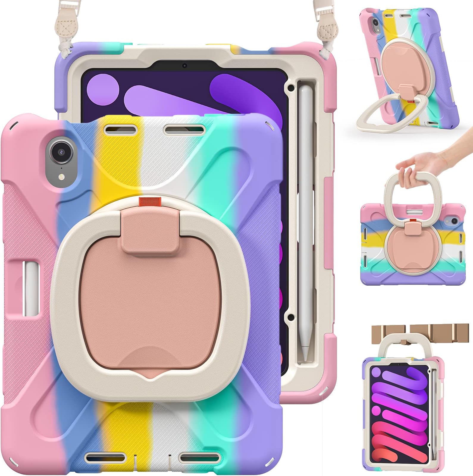 Amazon.com: BRAECN Kids Case for iPad mini 7 (A17 Pro) 2024/iPad Mini ...