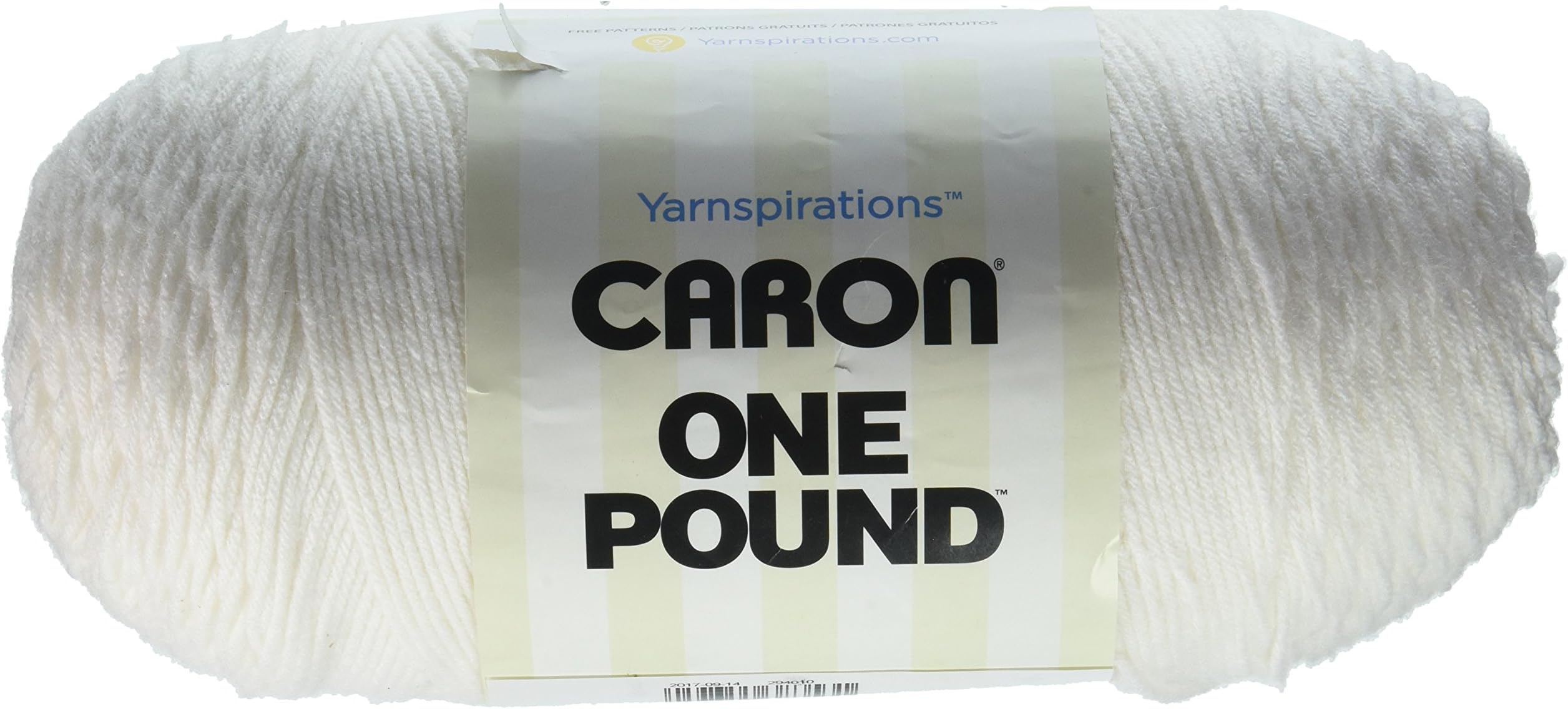 Amazon.com: Caron Acrylic Dryable Machine Washable Yarn, 812 yd, White ...
