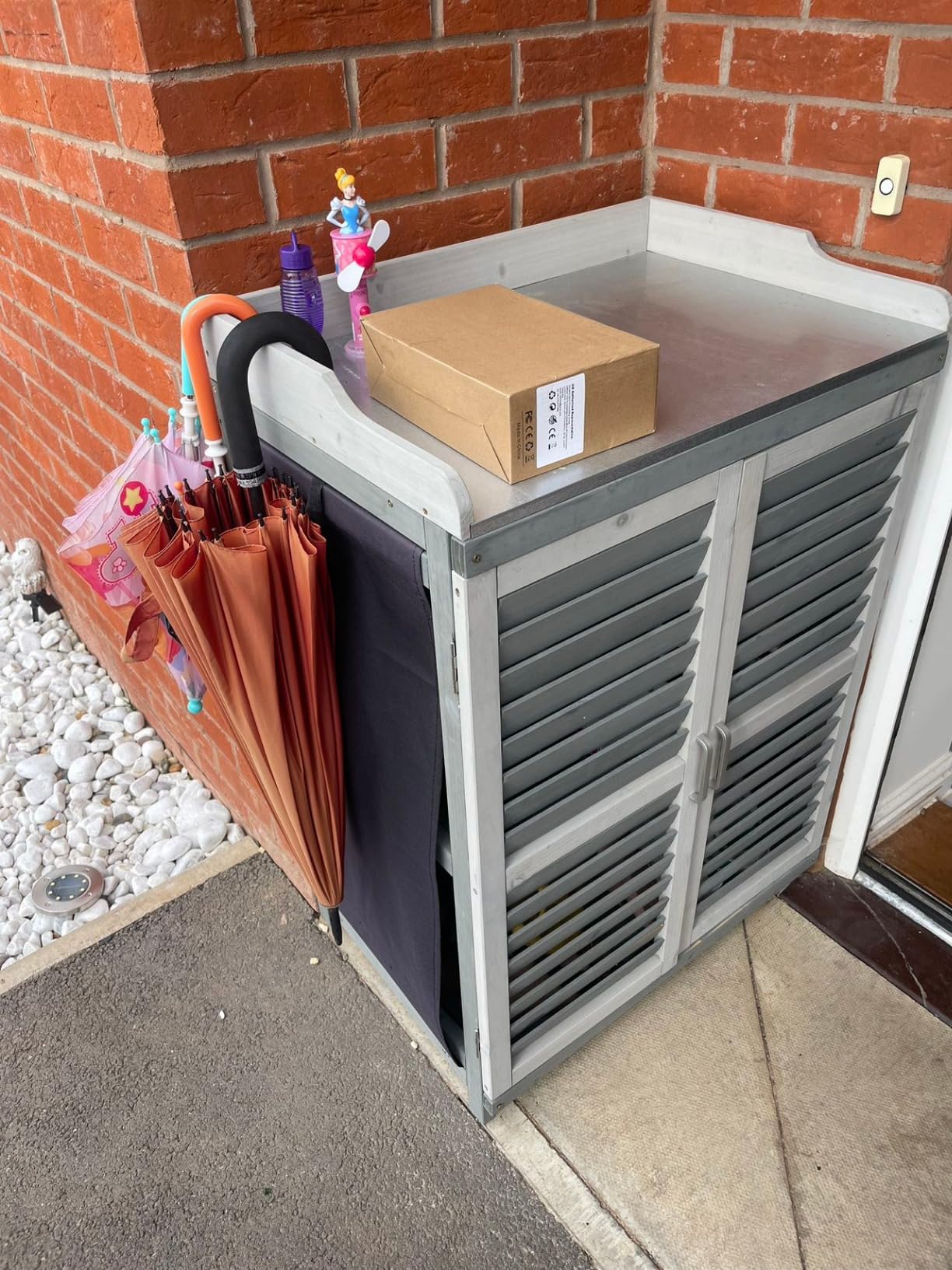 GiantexUK Wooden Garden Shed, Outdoor Tool Storage Cabinet with ...