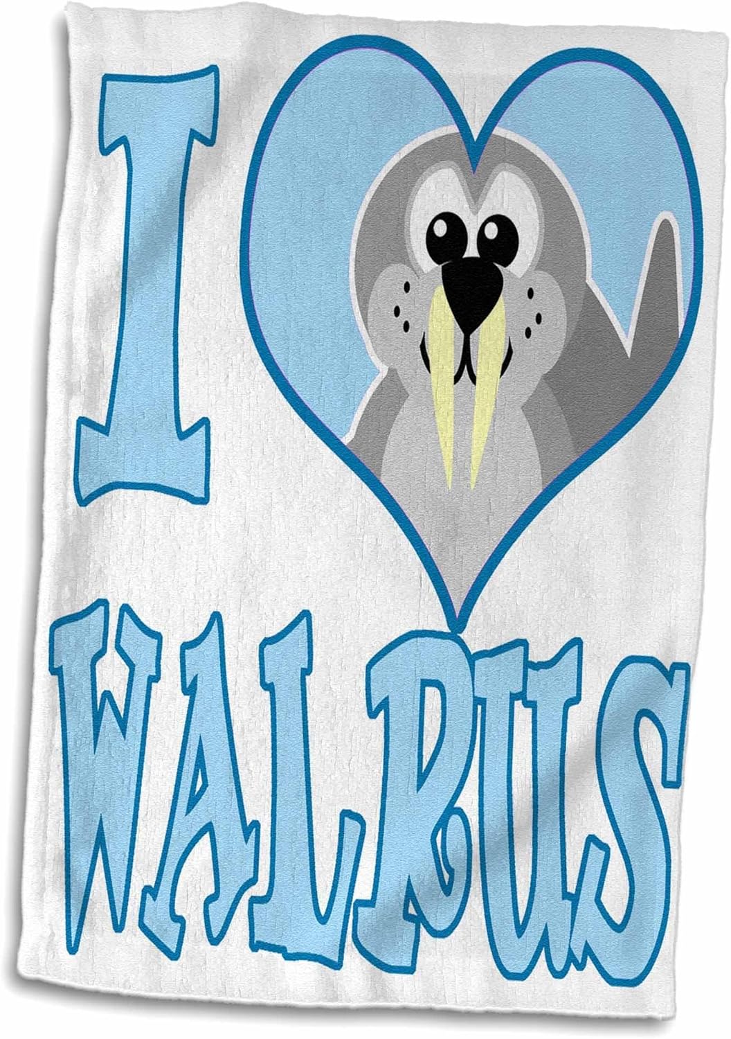 Amazon.com: 3D Rose I Heart Love Walrus Cartoon Hand/Sports Towel, 15 x ...