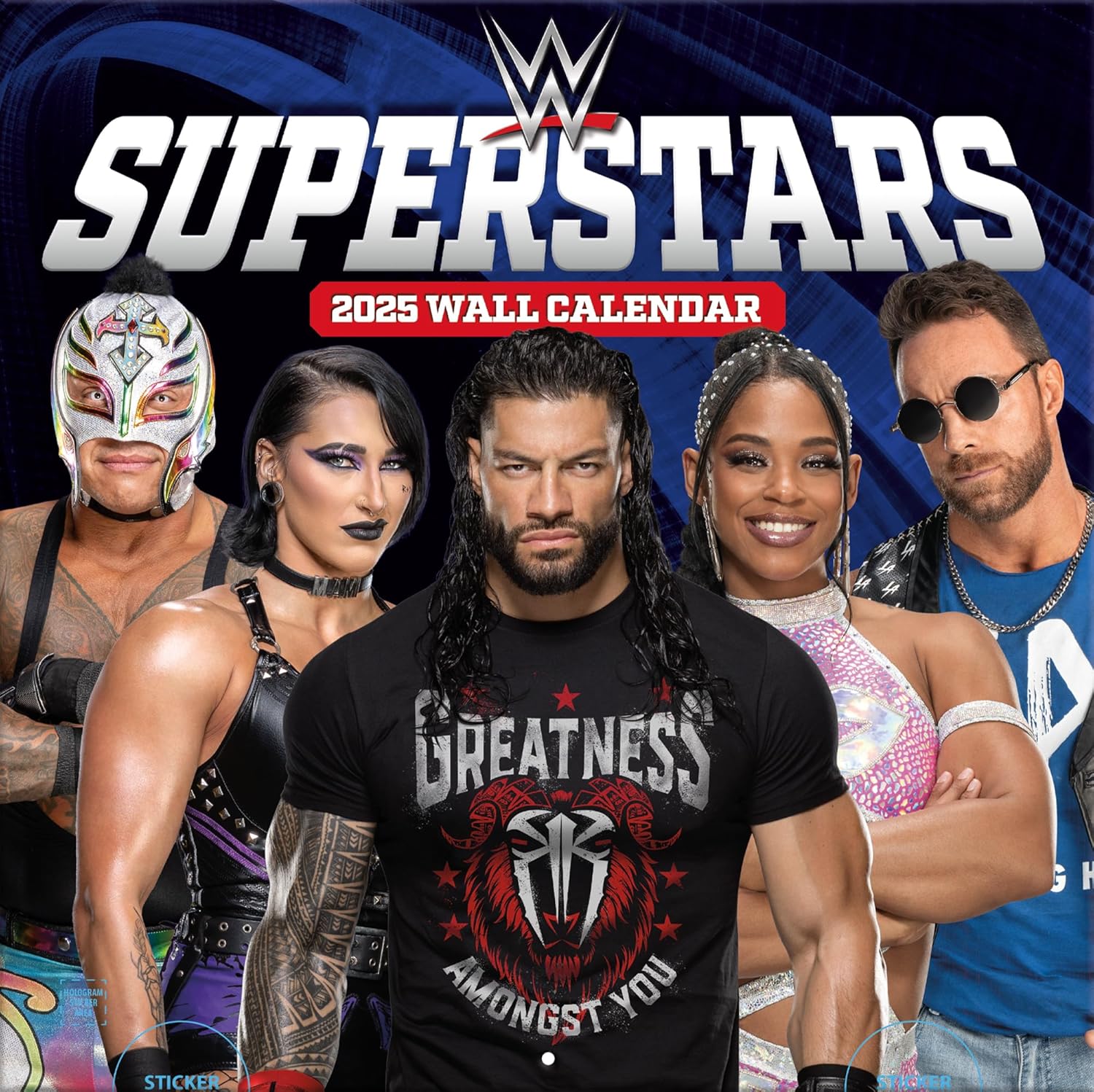 Amazon.com: Wwe Superstars 2025 12x12 Team Wall Calendar : Turner ...