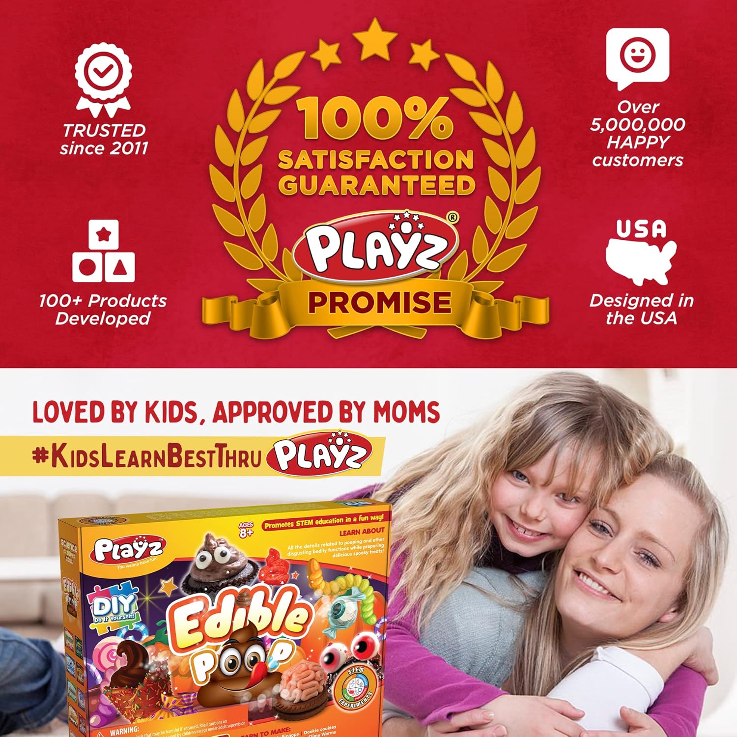 Buy Playz Edible Poop! Food Science STEM Chemistry Kit - DIY Make Your ...