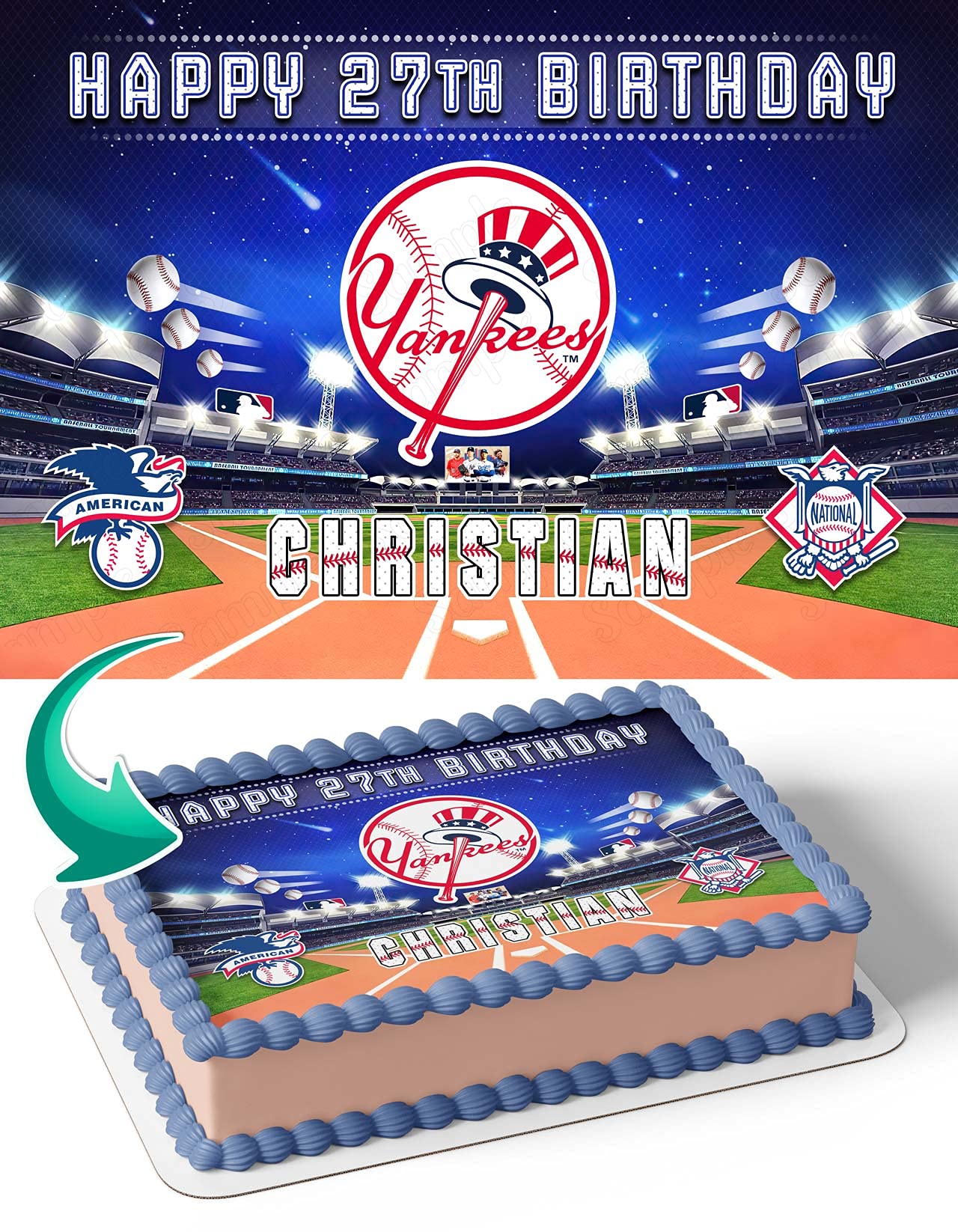 Yankee Baseball Cake Ideas Lick Your Lips Cakes: NY Yankees Birthday