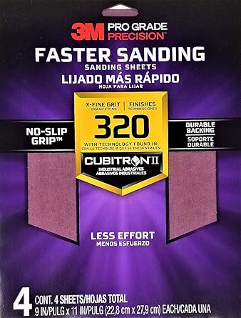 Sandpaper Pro 320g 4pk: Amazon.com: Tools & Home Improvement