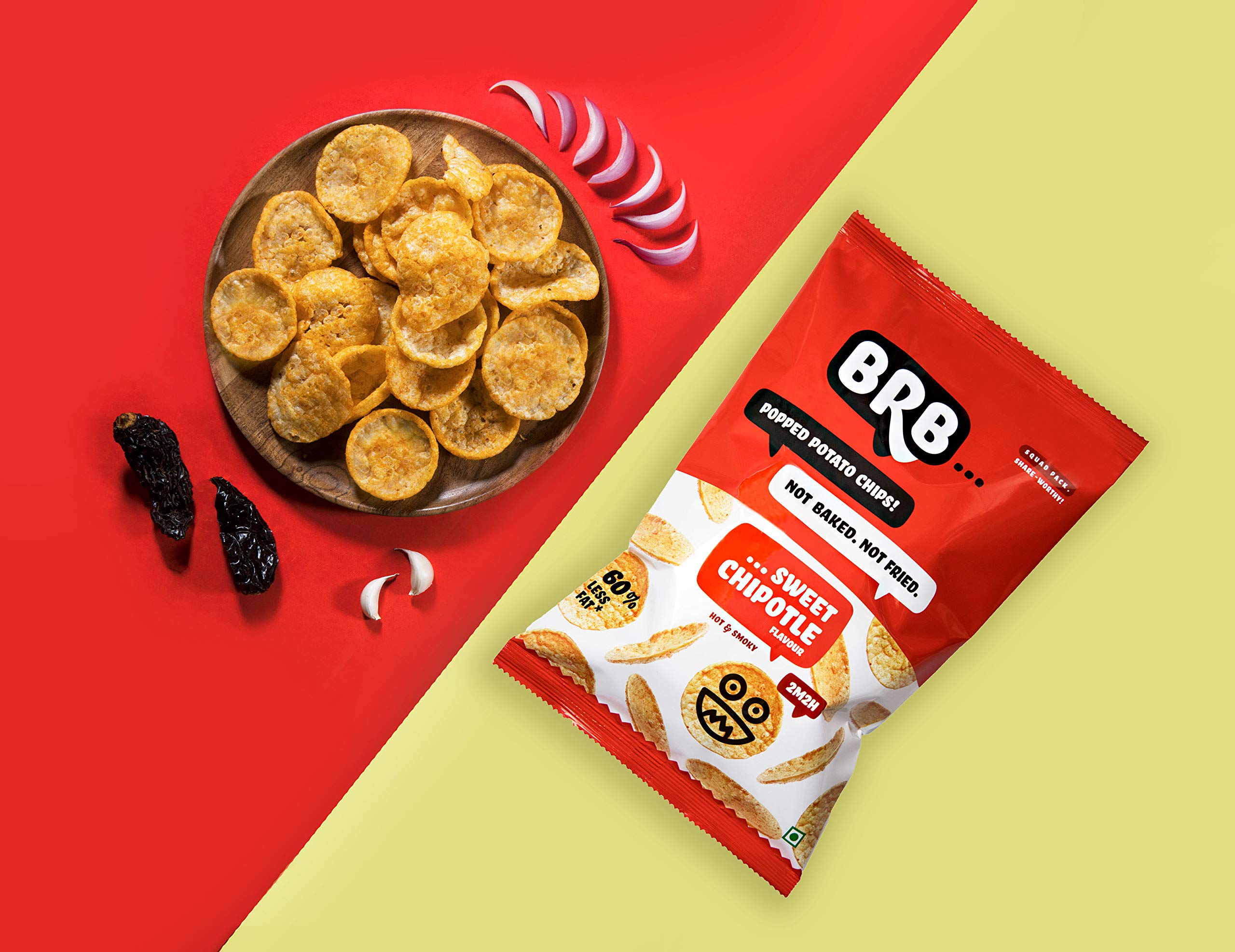 BRB Popped Potato Chips | Not Baked, Not Fried | Sweet Chipotle Flavour ...